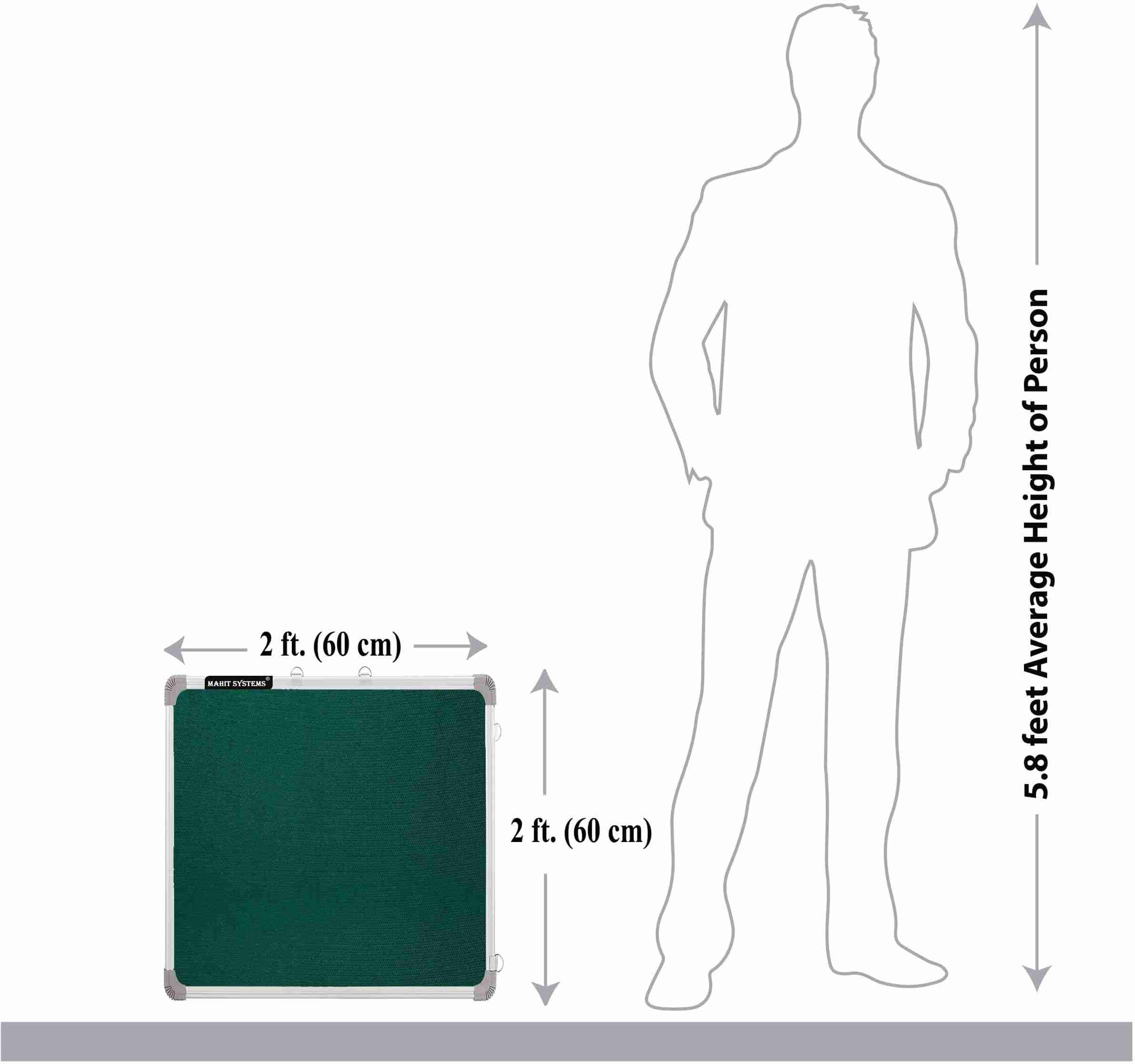 Mahit Systems 2x2 Ft. Notice/Display Board High Resilience Foam Fabric ...