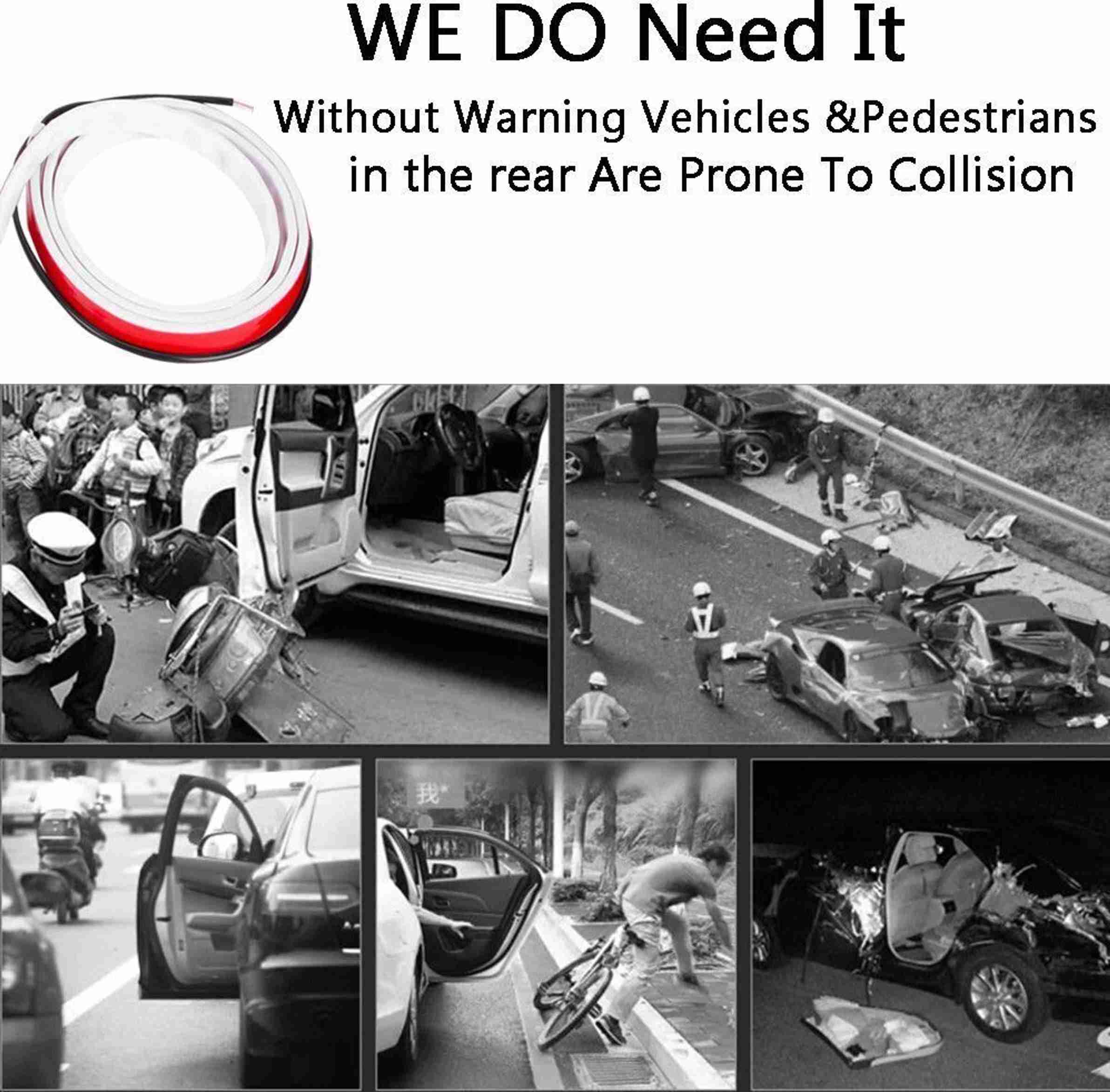 Crazycreationz Unniversal 2026 waterprof Red/White Car Door Strip Light ...