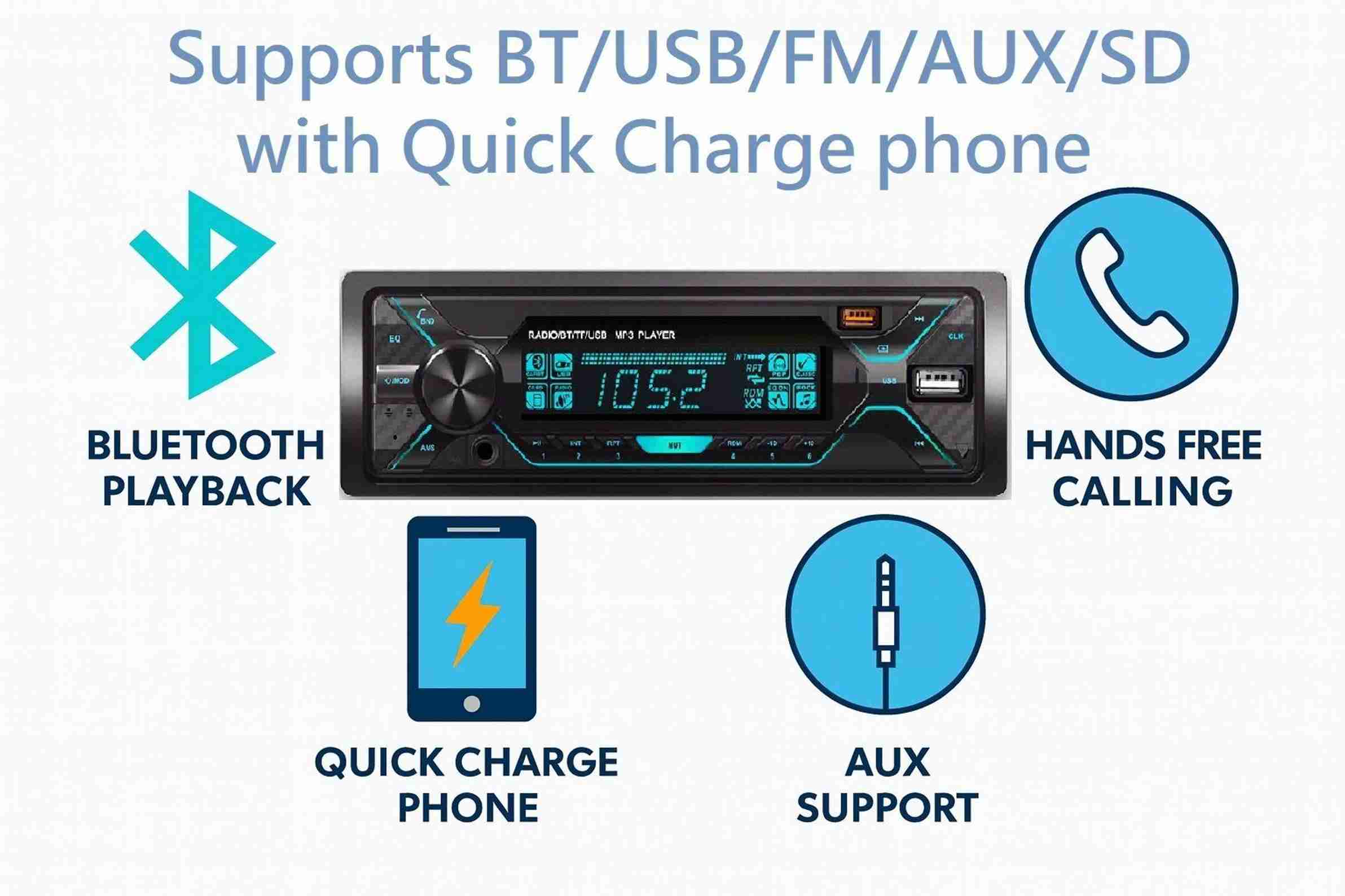 Genipap DUAL USB Pro+ Bluetooth Wireless Music System/USB/Remote/Phone ...