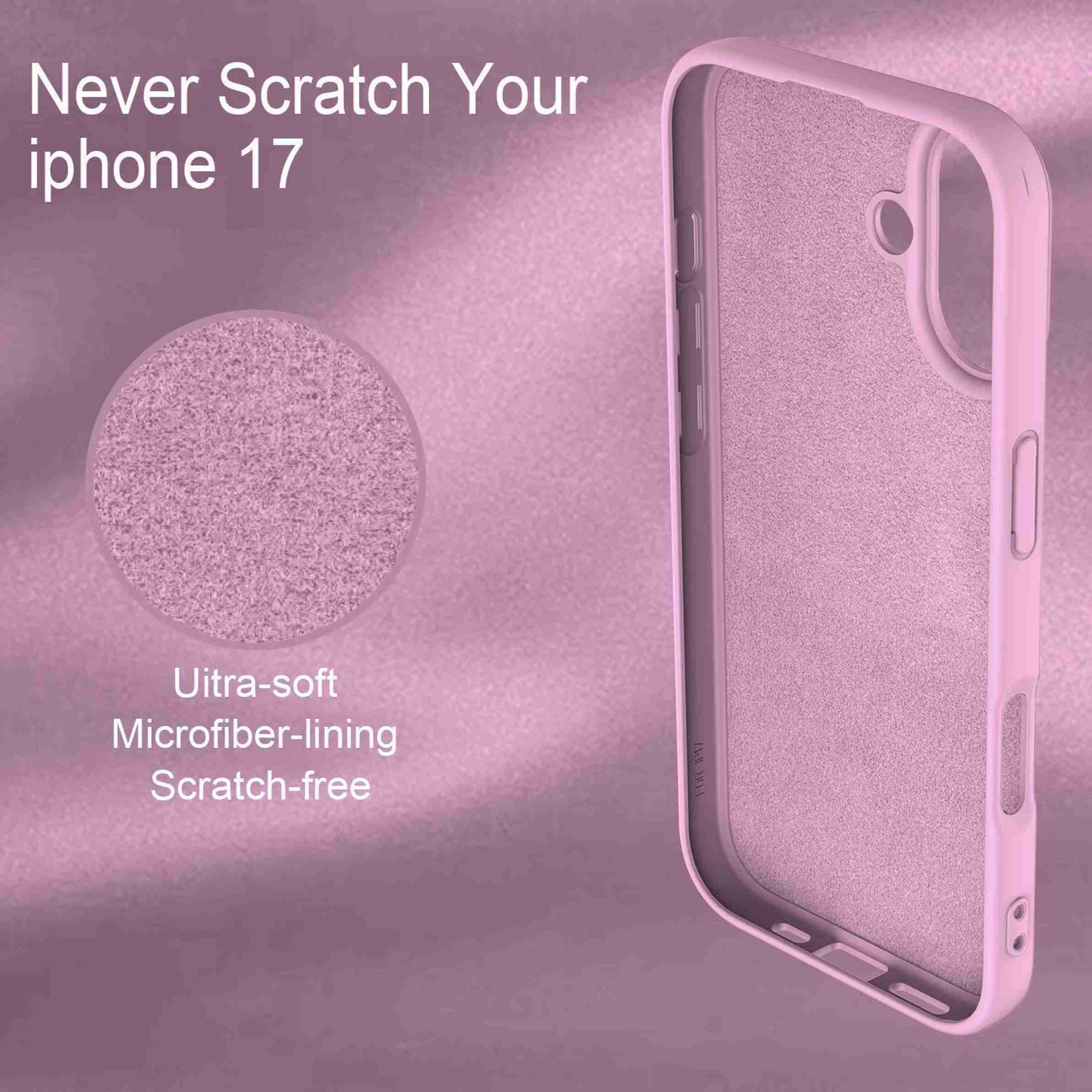 VONZEE Back Cover for iPhone 17 (6.3) inches 3 Layers Liquid Silicone ...