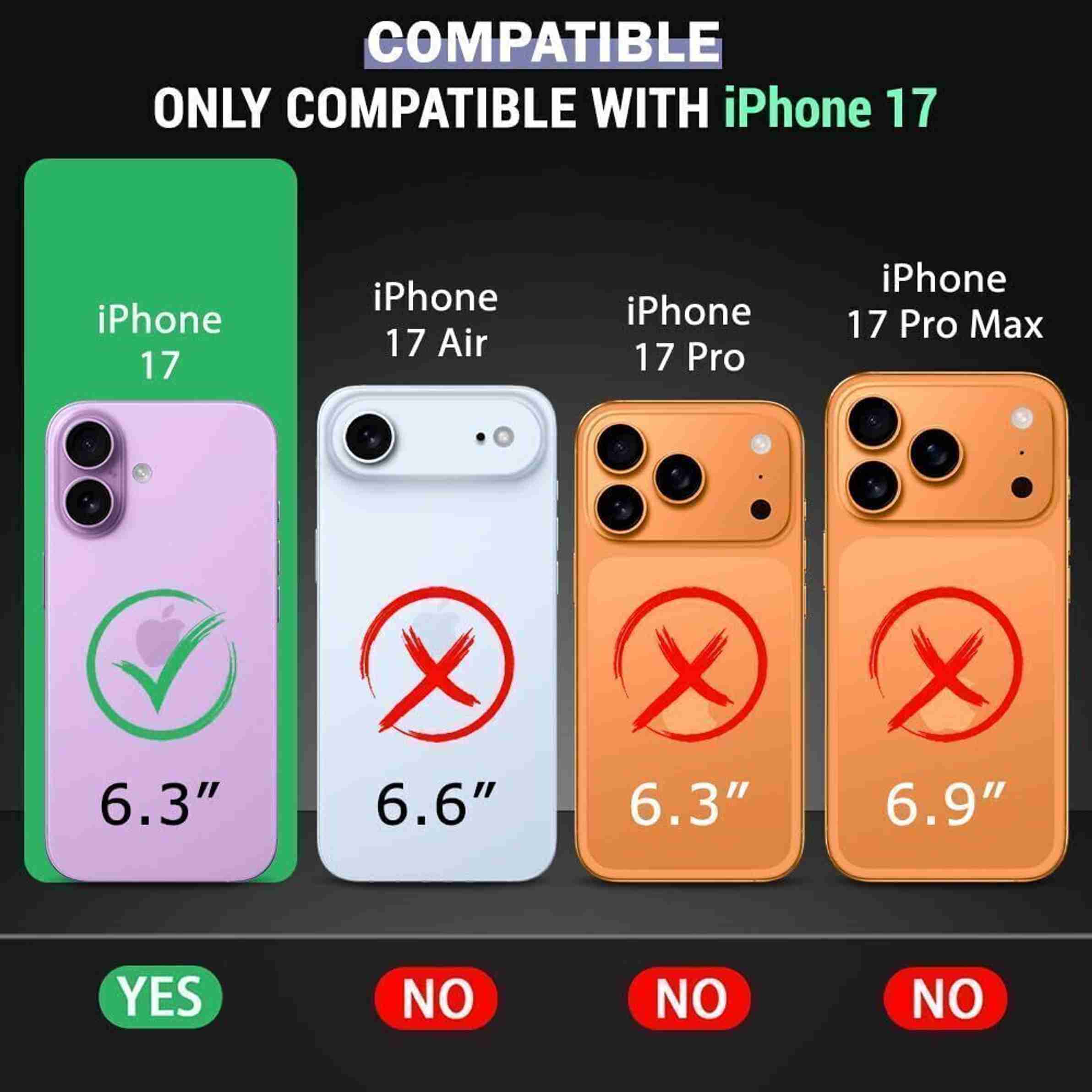 VONZEE Back Cover for iPhone 17 (6.3) inches 3 Layers Liquid Silicone ...