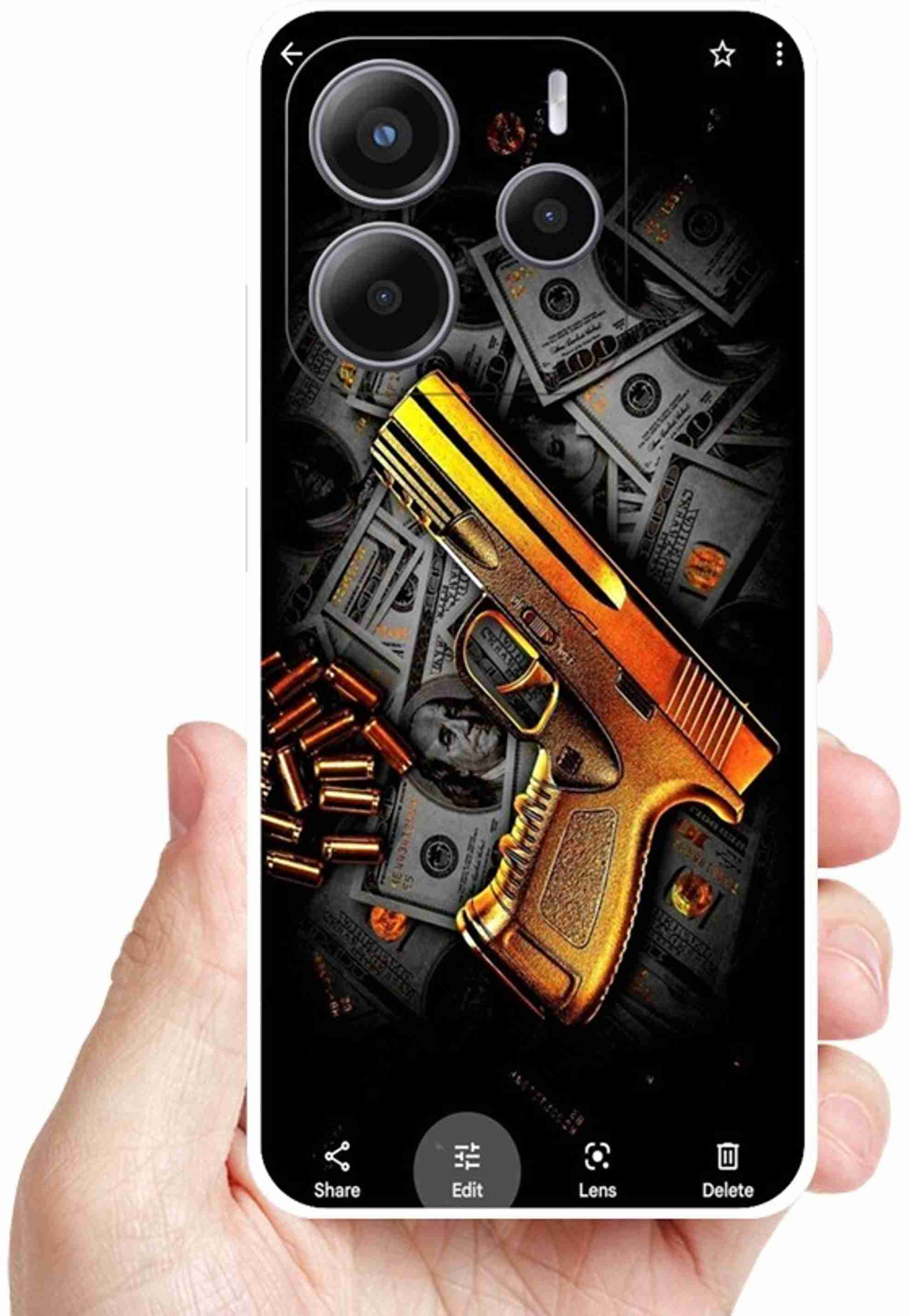 VS PRINT LINK Back Cover for Redmi Note 14 5G,24094RAD4I,GUN, PISTOL ...