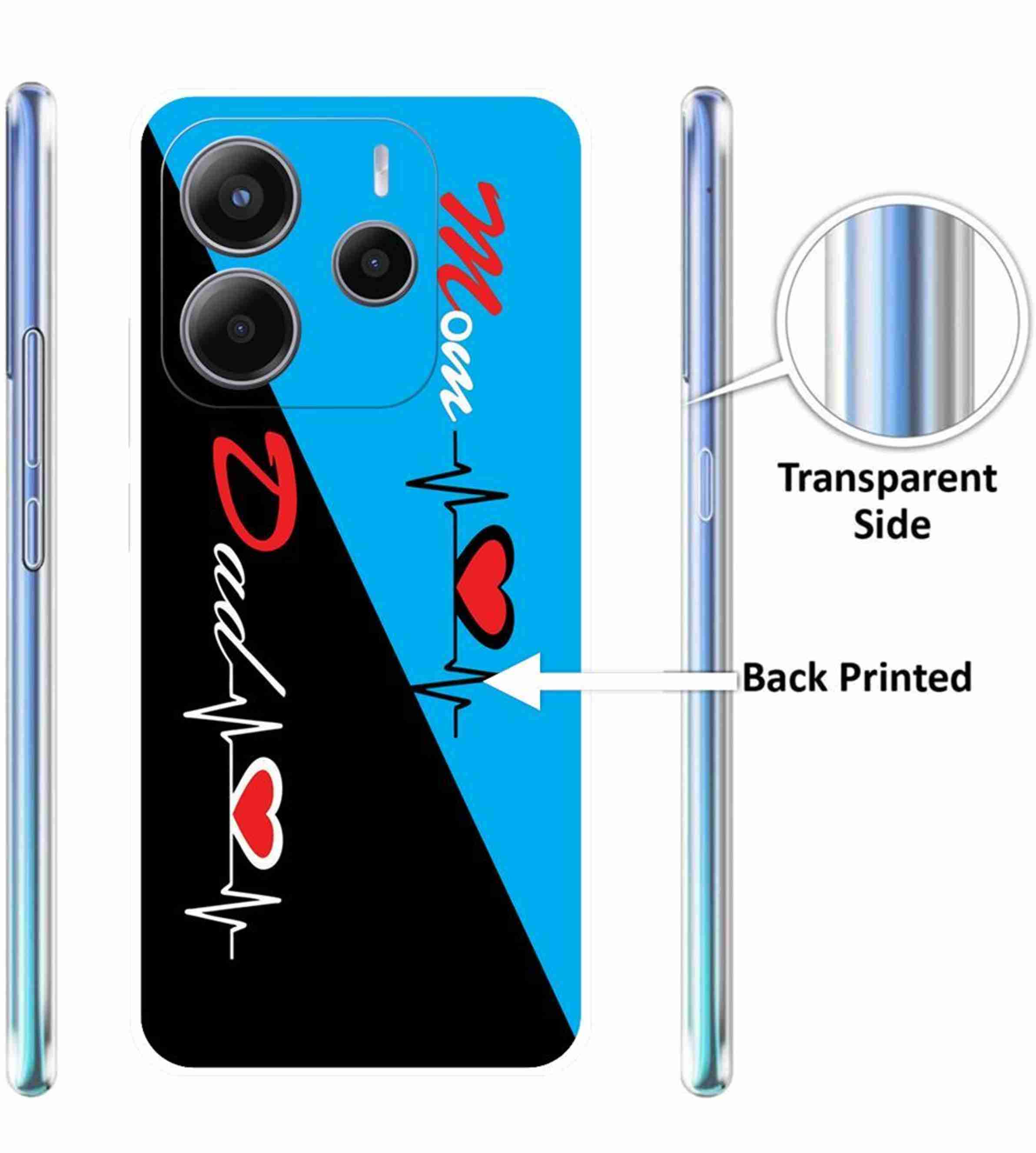 VS PRINT LINK Back Cover for Redmi Note 14 5G,24094RAD4I,MOM, DAD ...