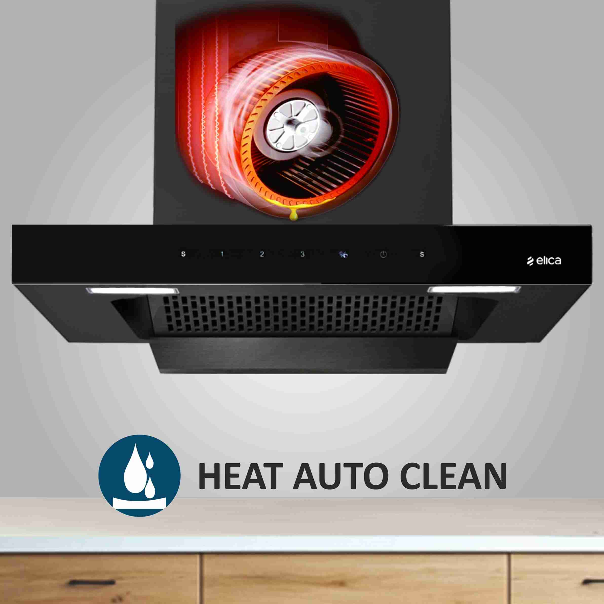 Elica FL 750 SPT HAC MS NERO Auto Clean T-Shape 75 CM | 5 Years Motor ...
