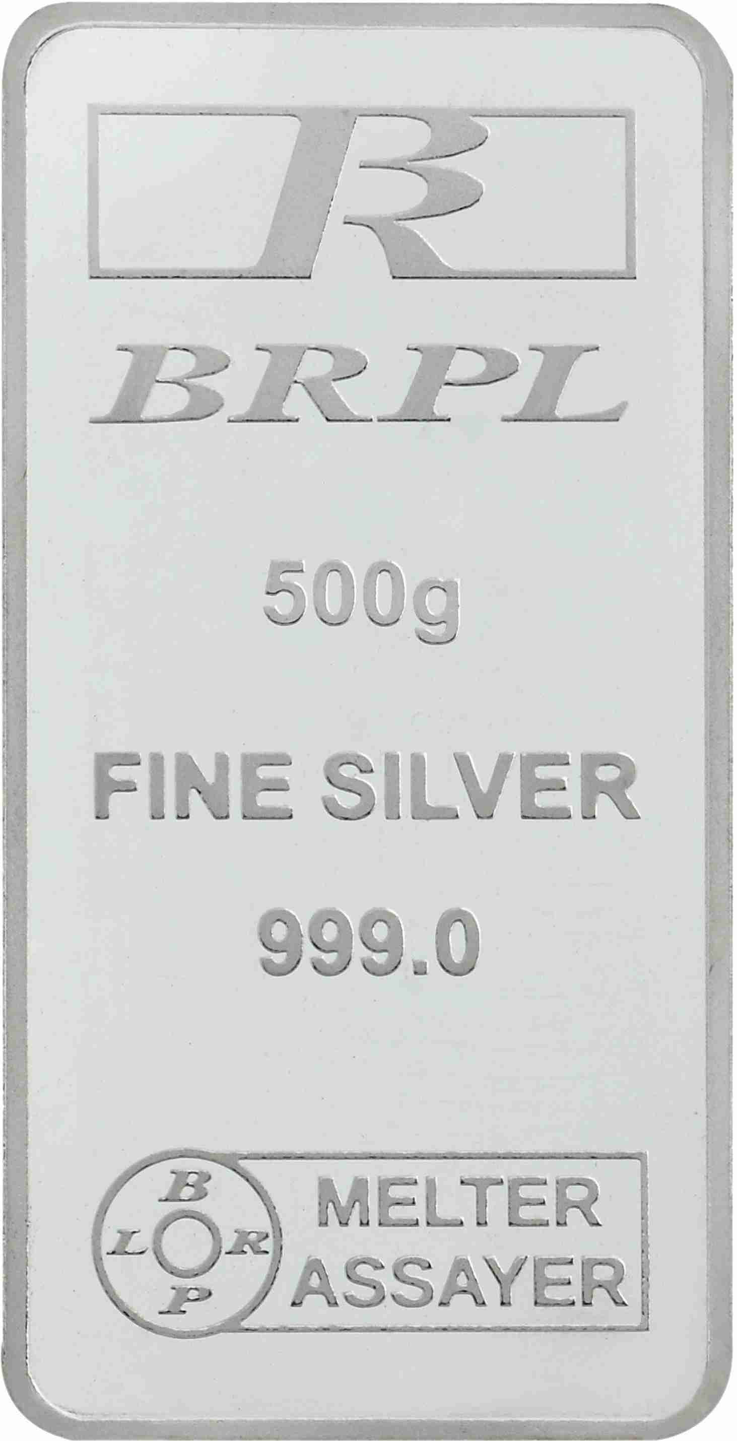 Bangalore Refinery Brpl 500 Gram Silver Bar S 999 500 g Silver Bar ...