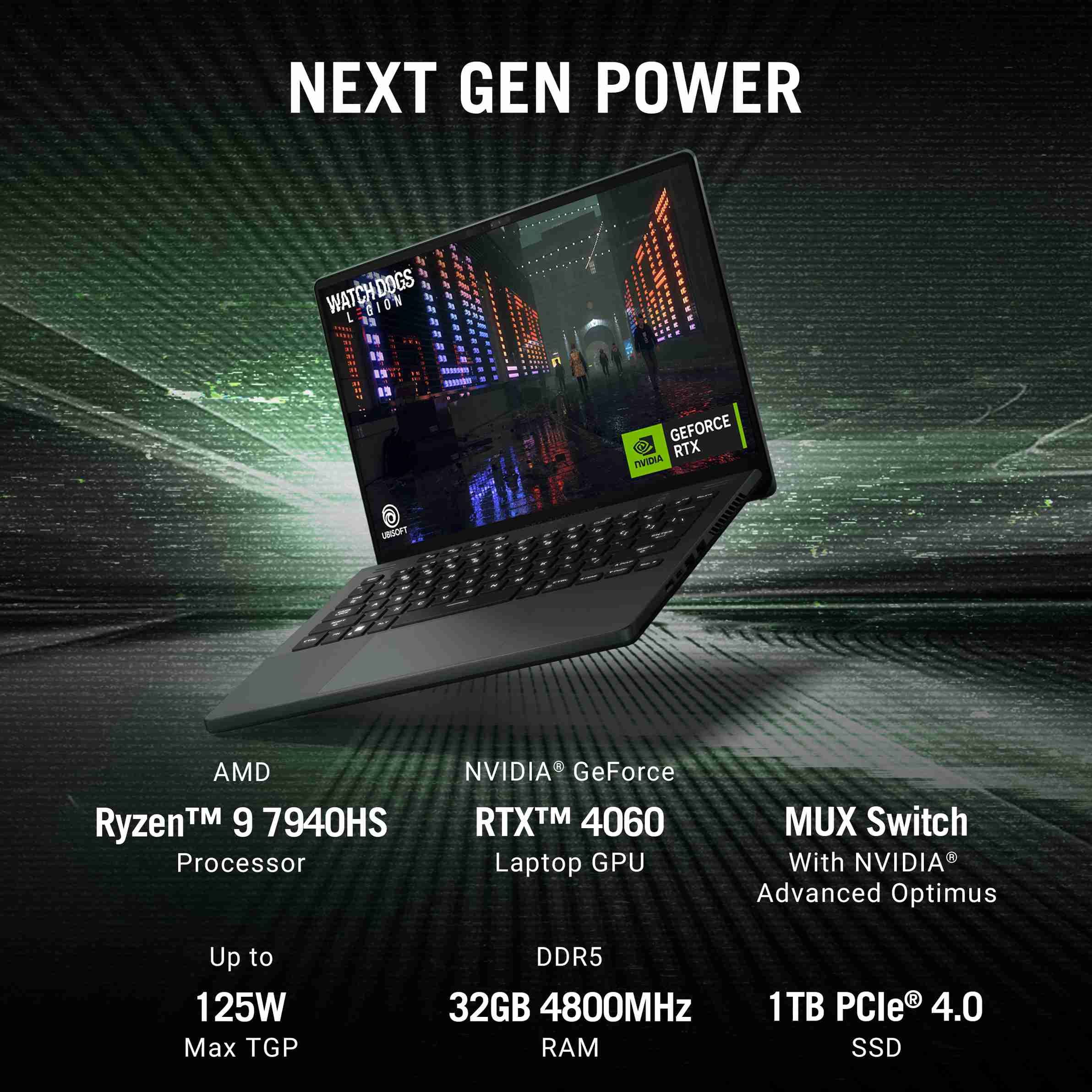 ASUS ROG Zephyrus G14 with 76WHr Battery, AI Powered AMD Ryzen 9 Octa ...