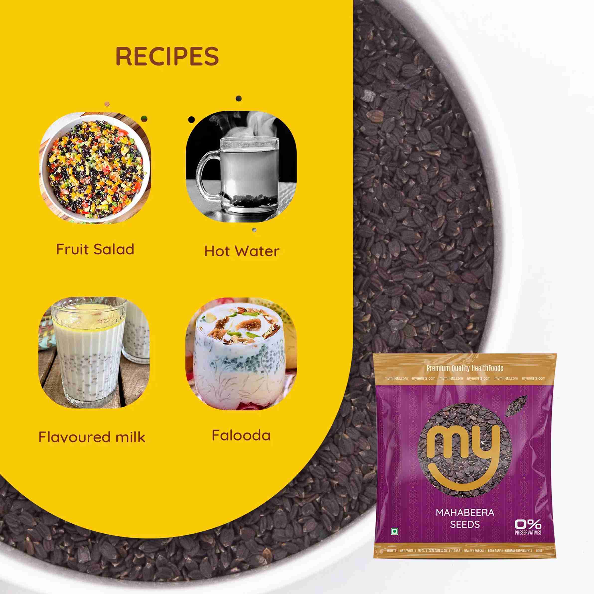 mymillets Mahabeera Ginjalu Basil Seeds Price in India - Buy mymillets ...