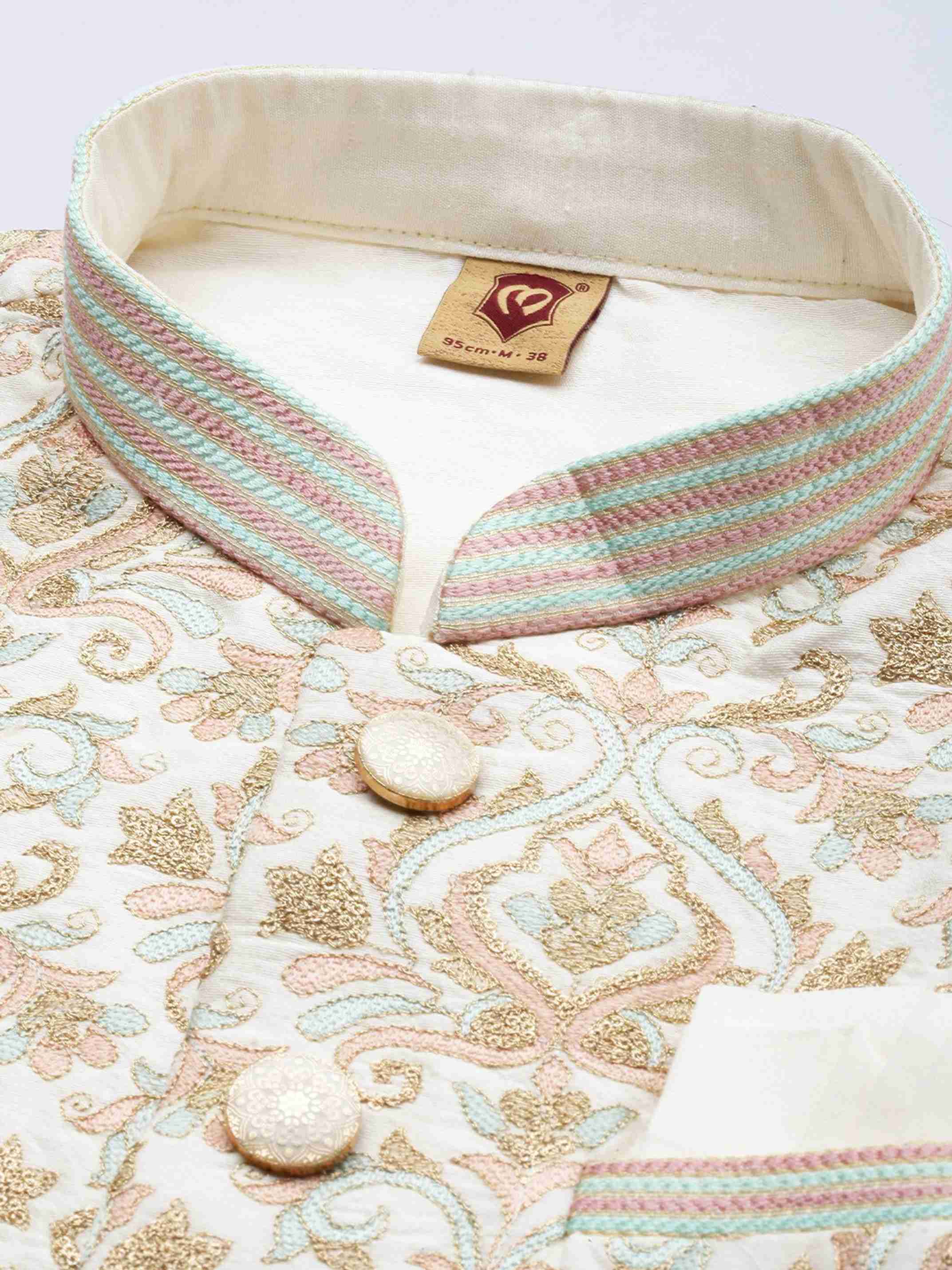 MANYAVAR Men Kurta Pyjama Ethnic Jacket Set - Buy MANYAVAR Men Kurta ...