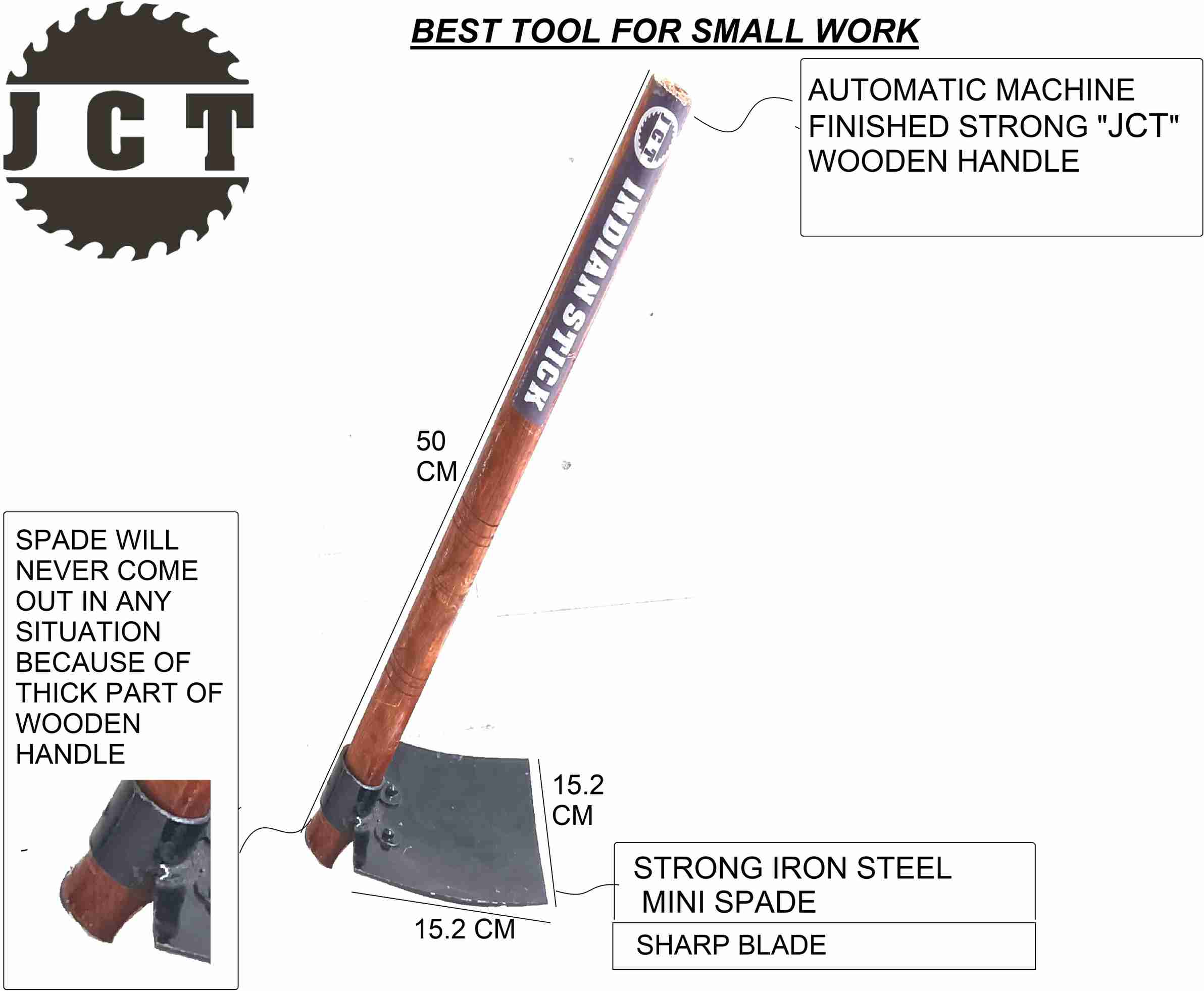 JCT AGRICO SPADE,MINI SPADE,MINI HOE WEEDING RAKE WITH WOODEN HANDLES ...