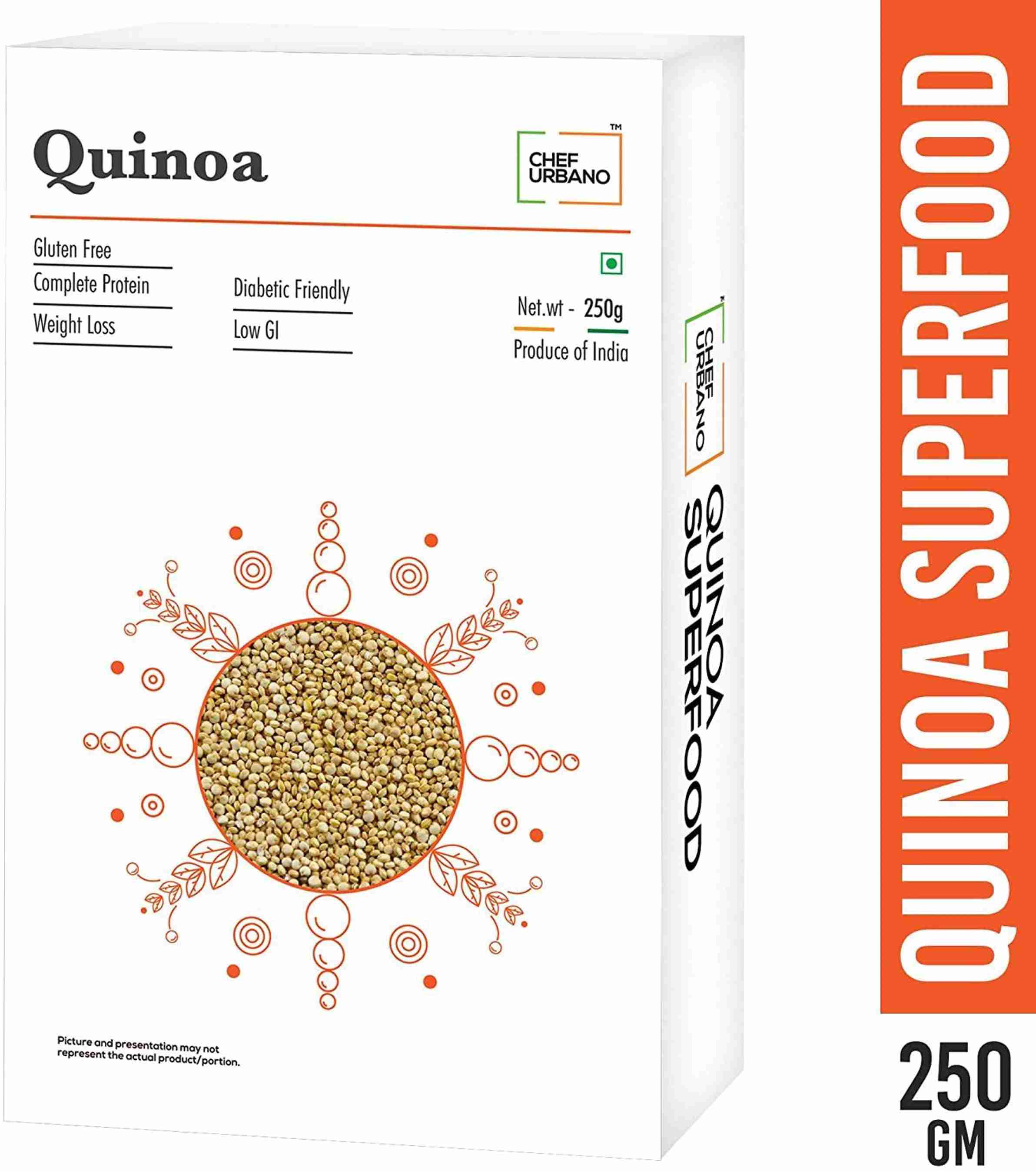 Chef Urbano White Quinoa 250 Gms x Pack of 10 Quinoa Price in India ...