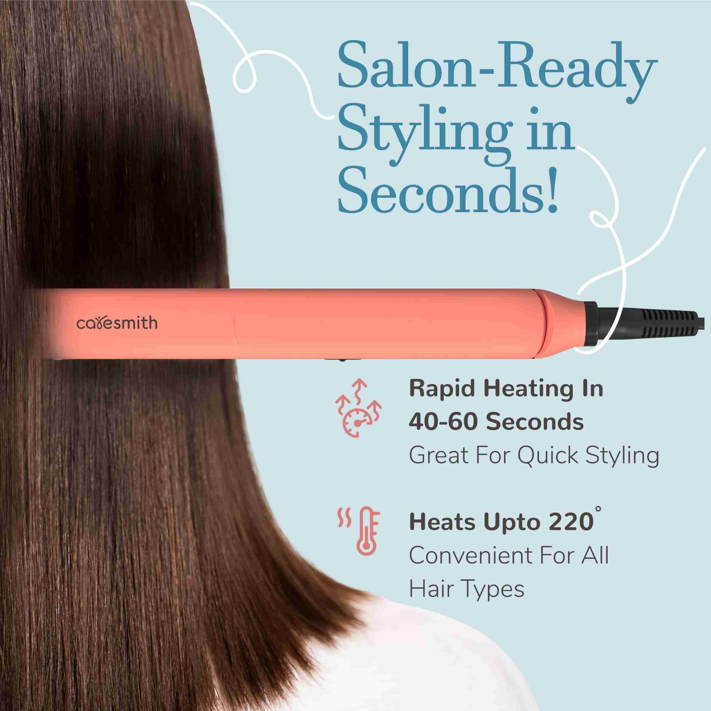caresmith Bloom Styler for Shiny & Friz free Hair Straightener ...