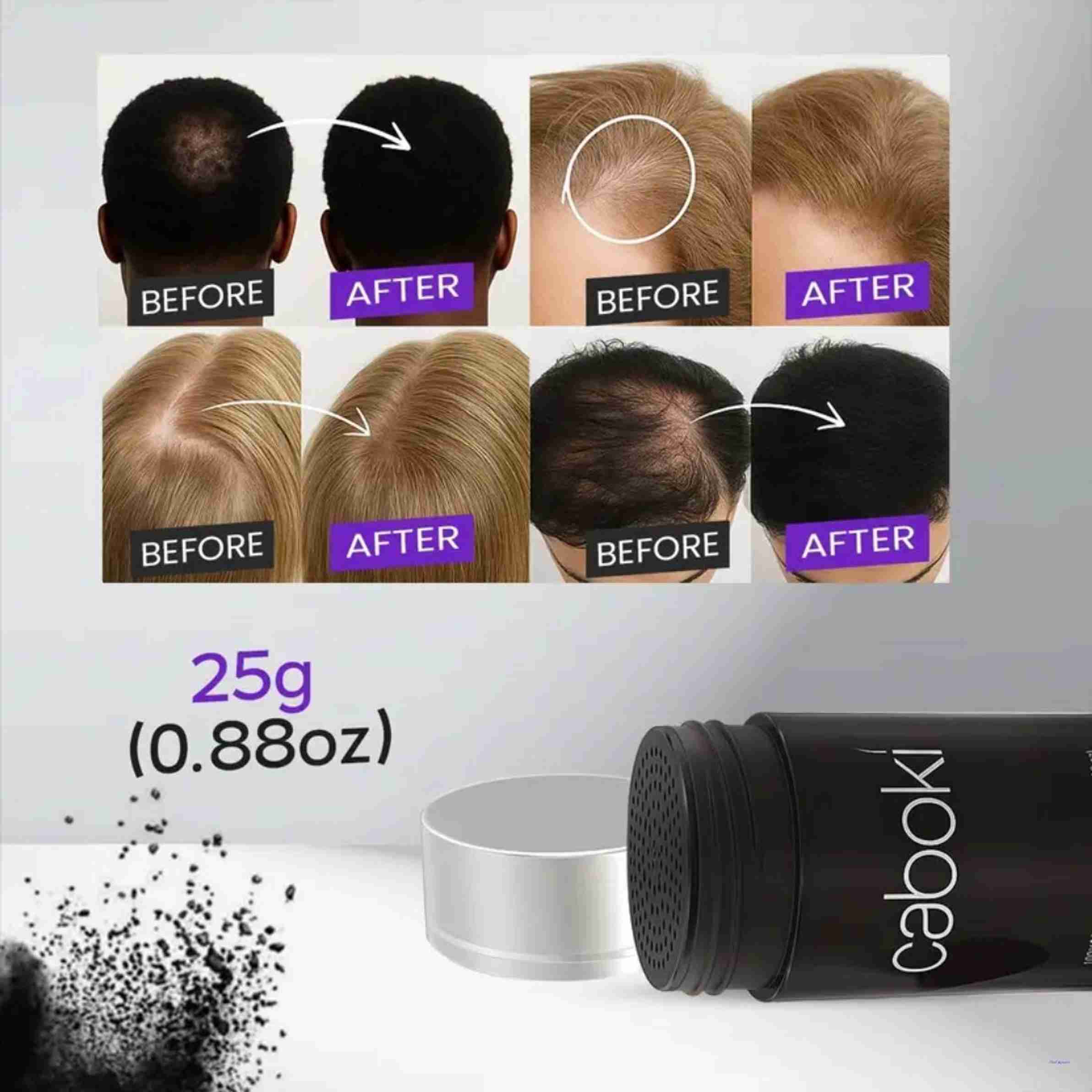 Pink Square Hair Fiber Black | For Realistic Hair Thickening Results ...