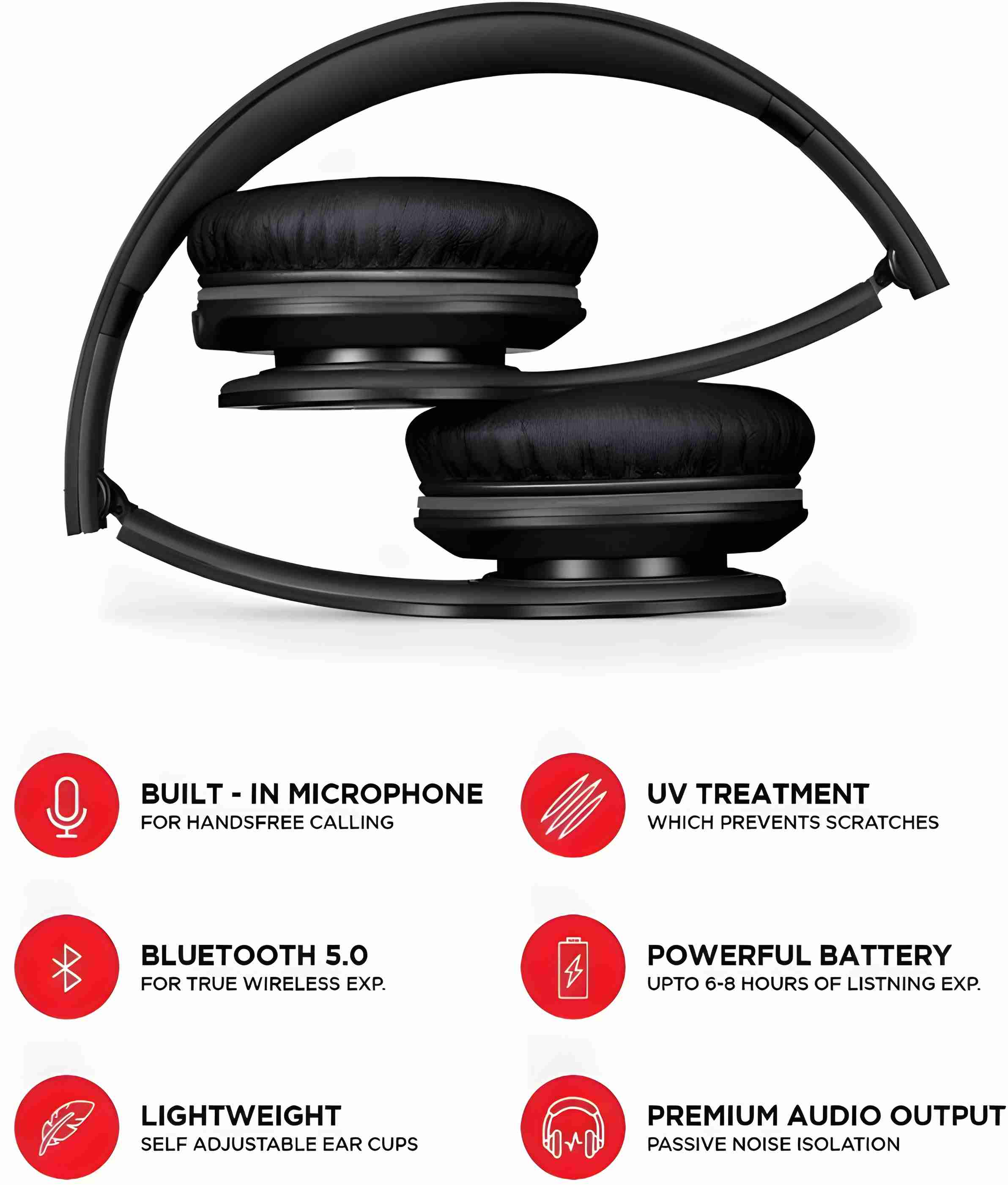 house of common Wireless Collapsible Headphones with Bass Articulation ...
