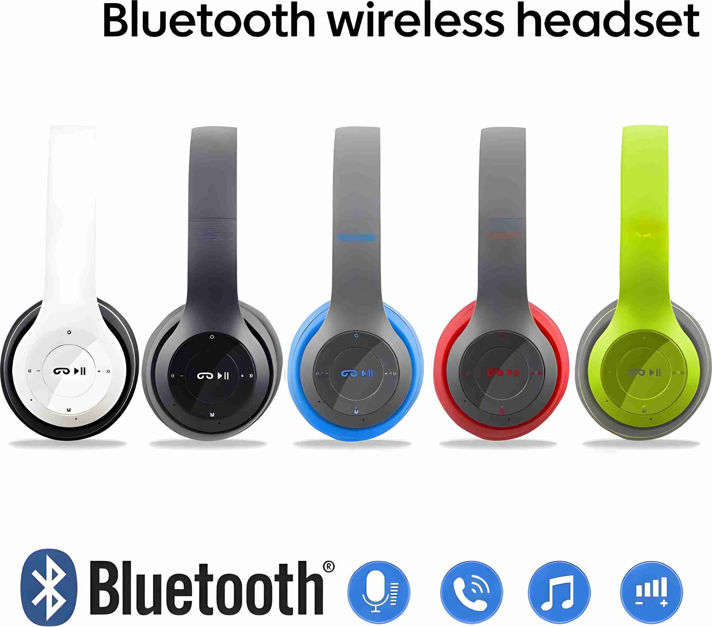 house of common Full-Sound Bluetooth Headphones with Mic & SD Card ...