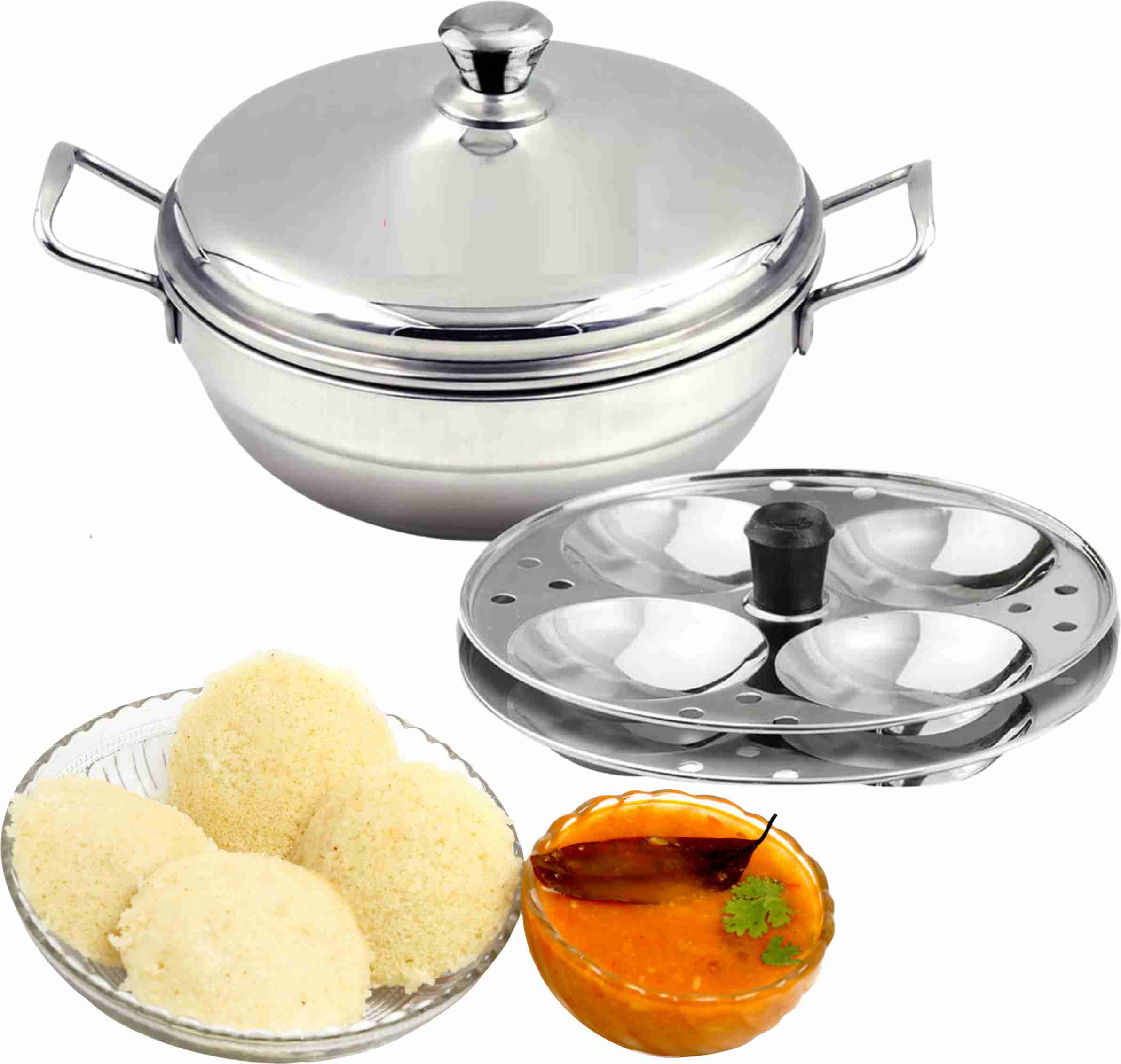 MITHALI Stainless Steel 2 Plate Idli Cooker for Home Use Induction ...