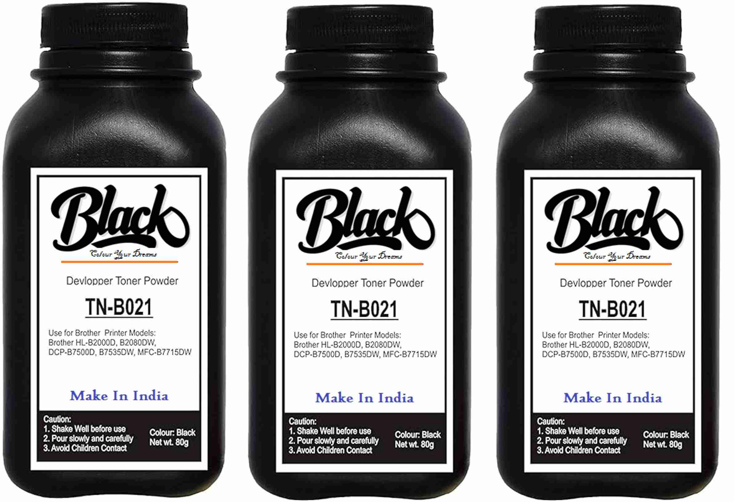 Black TN-B021 Toner Powder Refill For Brother HL-B2000D / B2080DW, DCP ...