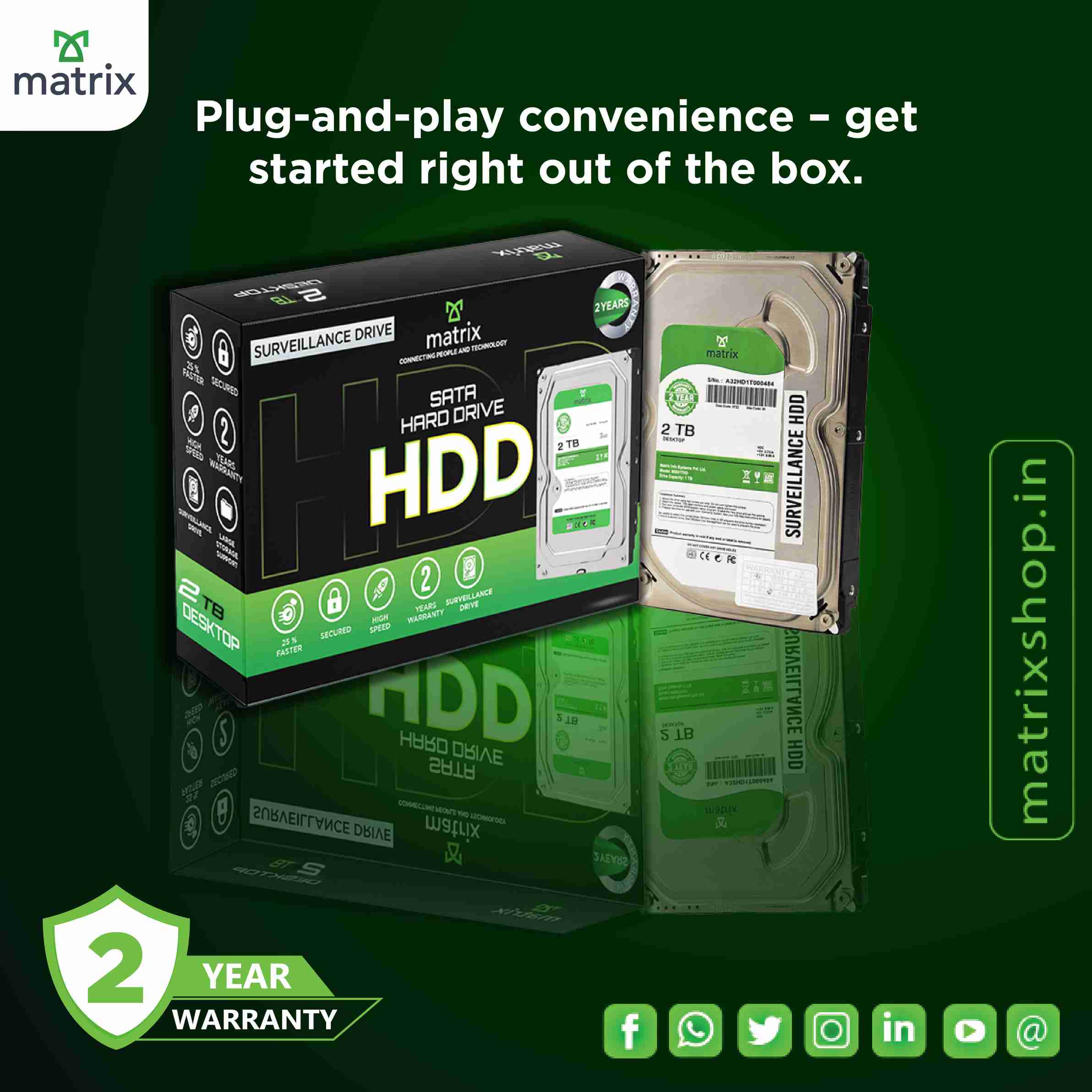 MATRIX HARD DISK DRIVE 2 TB 2 TB All in One PC's Multicolor SATA ...
