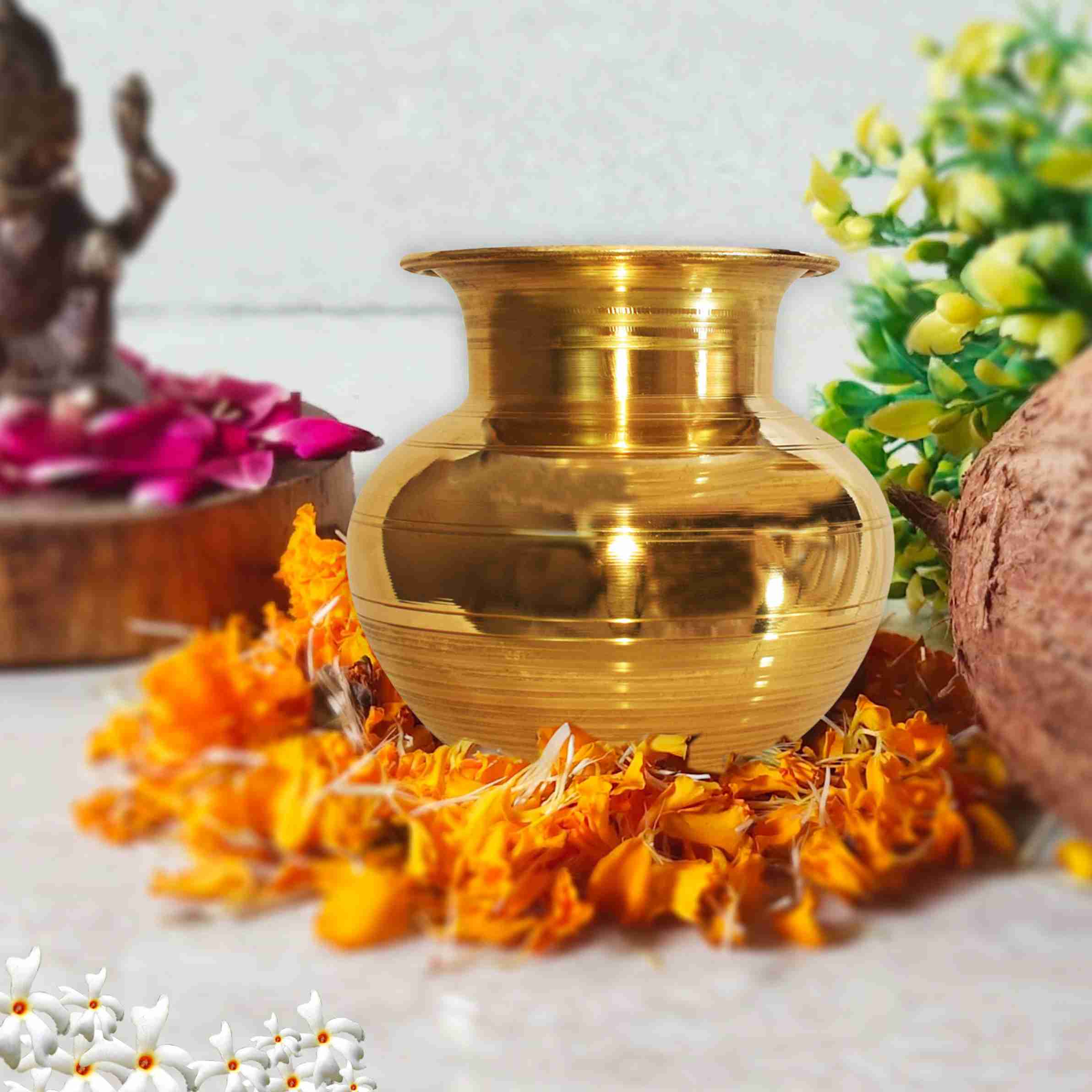 Flipkart.com | Shrinika Brass Lota | Brass Pooja Kalash | Brass Pooja ...