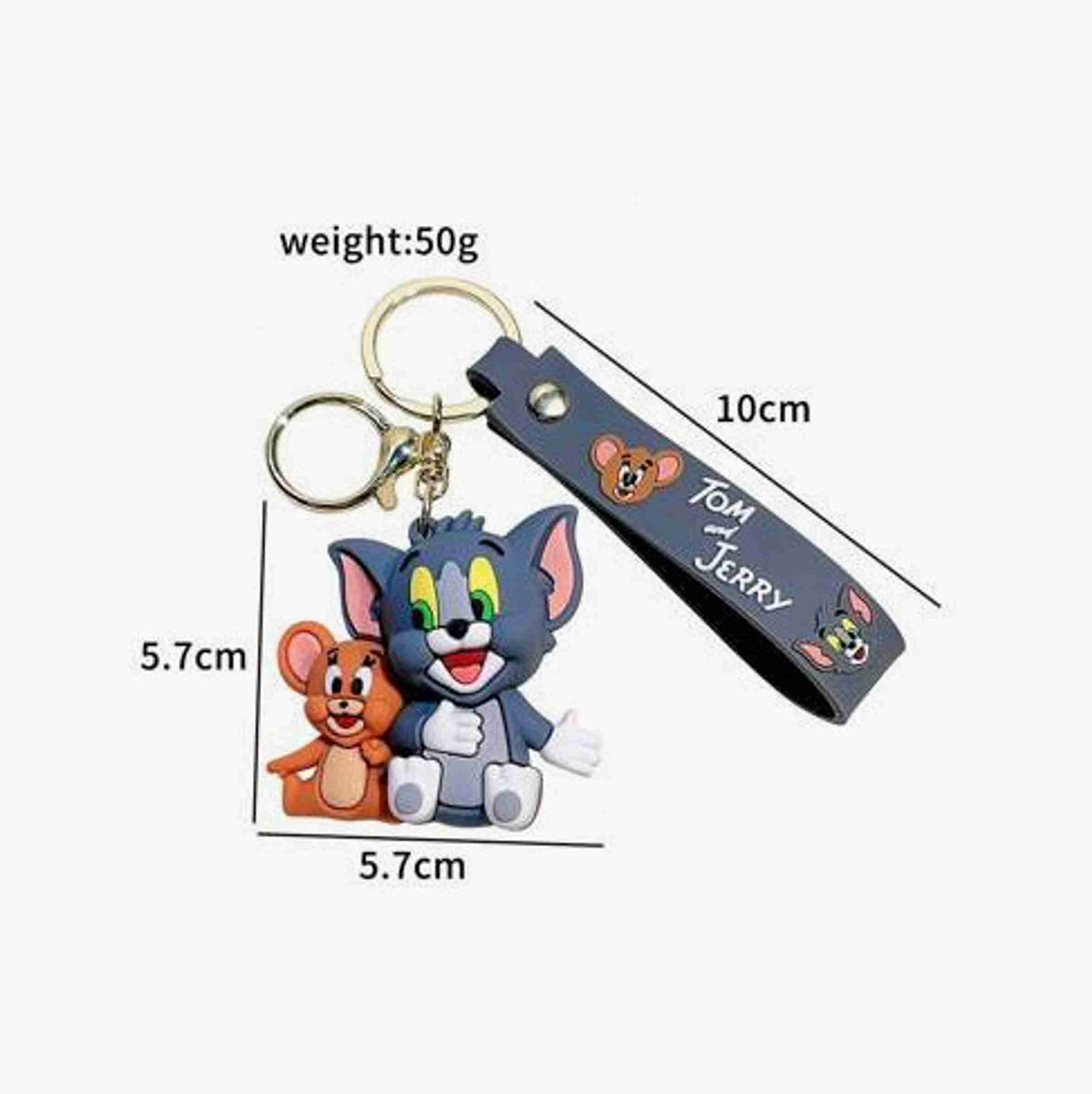 gadgetschroma Tom & Jerry Silicone Cartoon Keychain for Kids & Adults ...