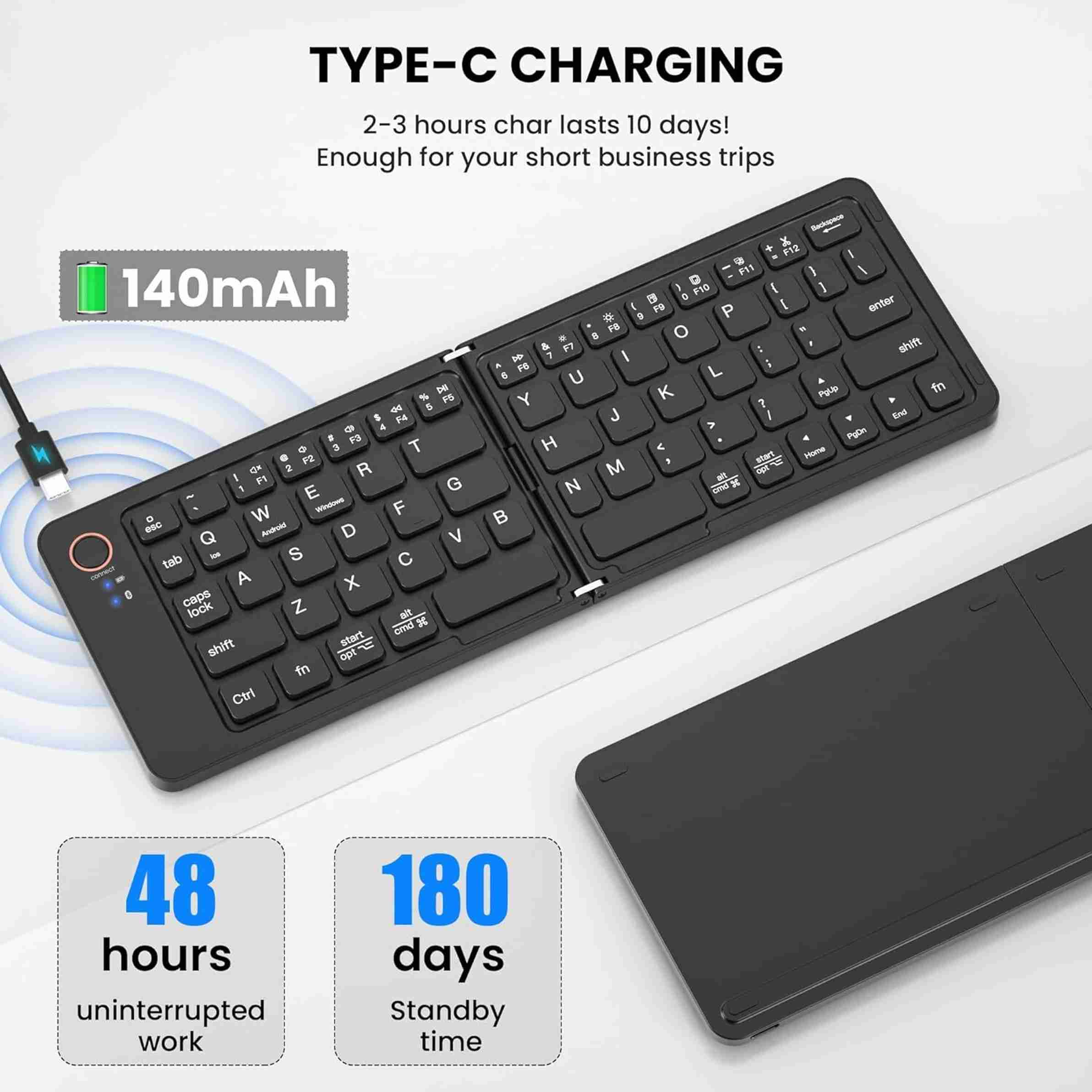 ELECTRO WOLF Mini Portable Rechargeable Wireless Bluetooth Foldable ...
