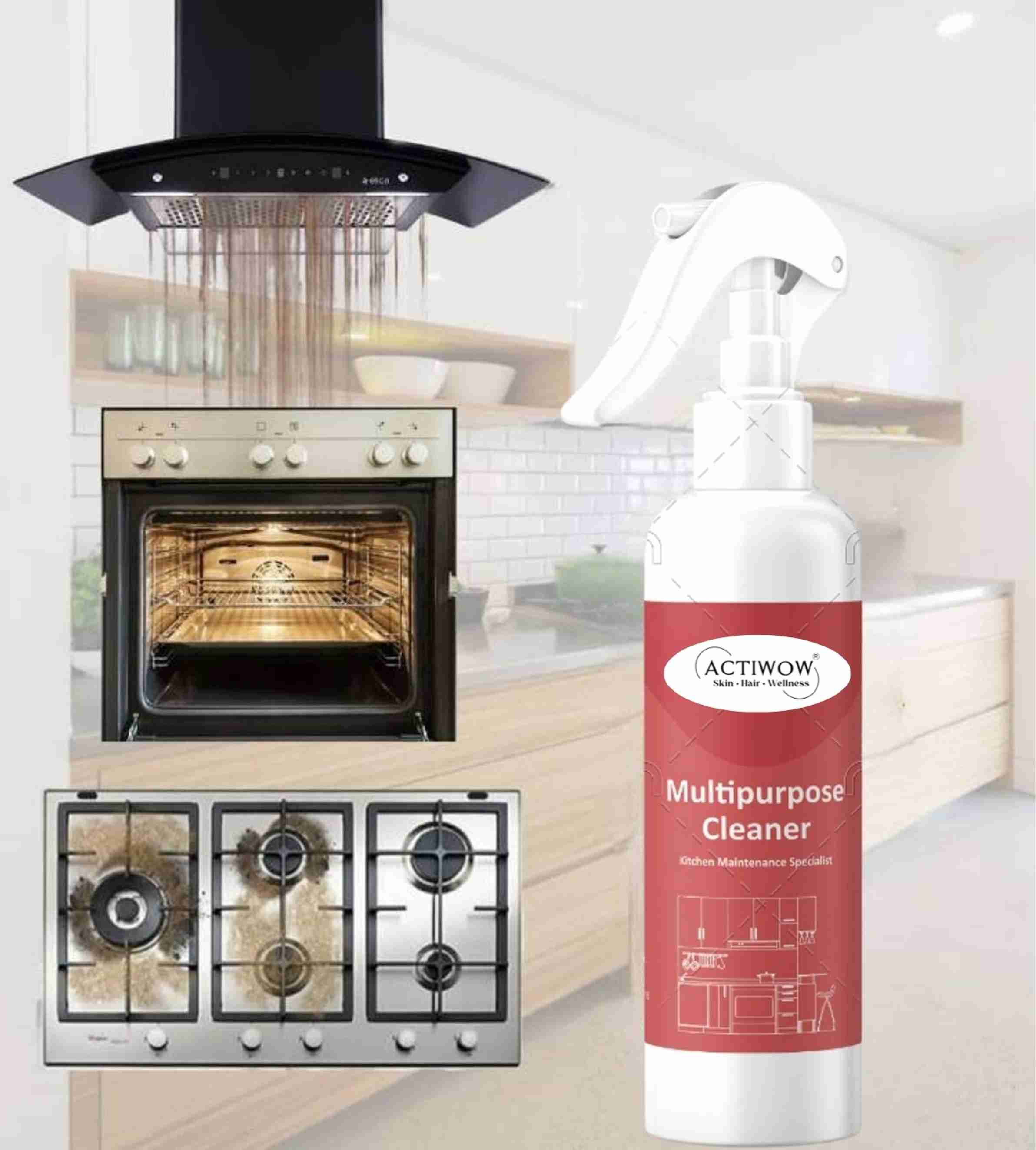 Actiwow Kitchen cleaner for Grease Removal on Stove, & Appliances ...