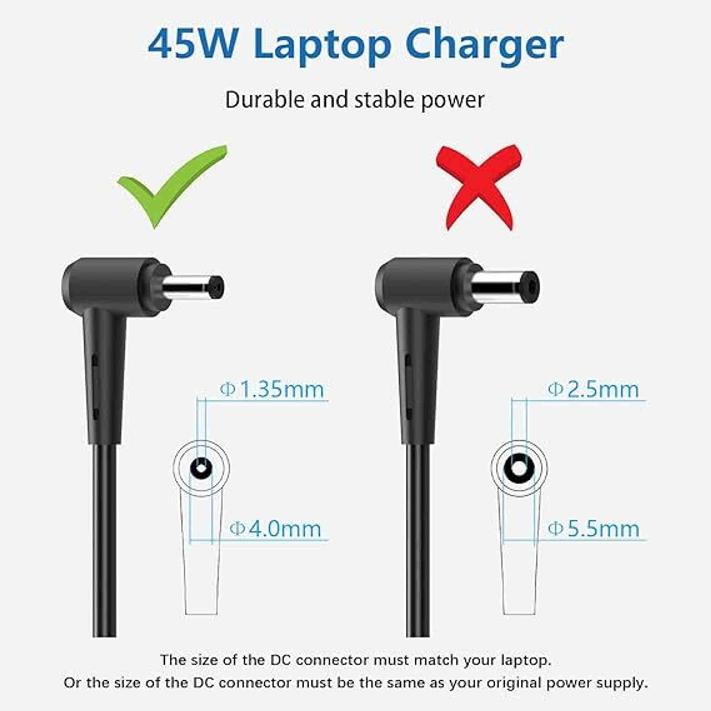 Heontech 19V 2.37A For A-SUS F402BA F402B F402 F510UA F510U F510 F553 ...