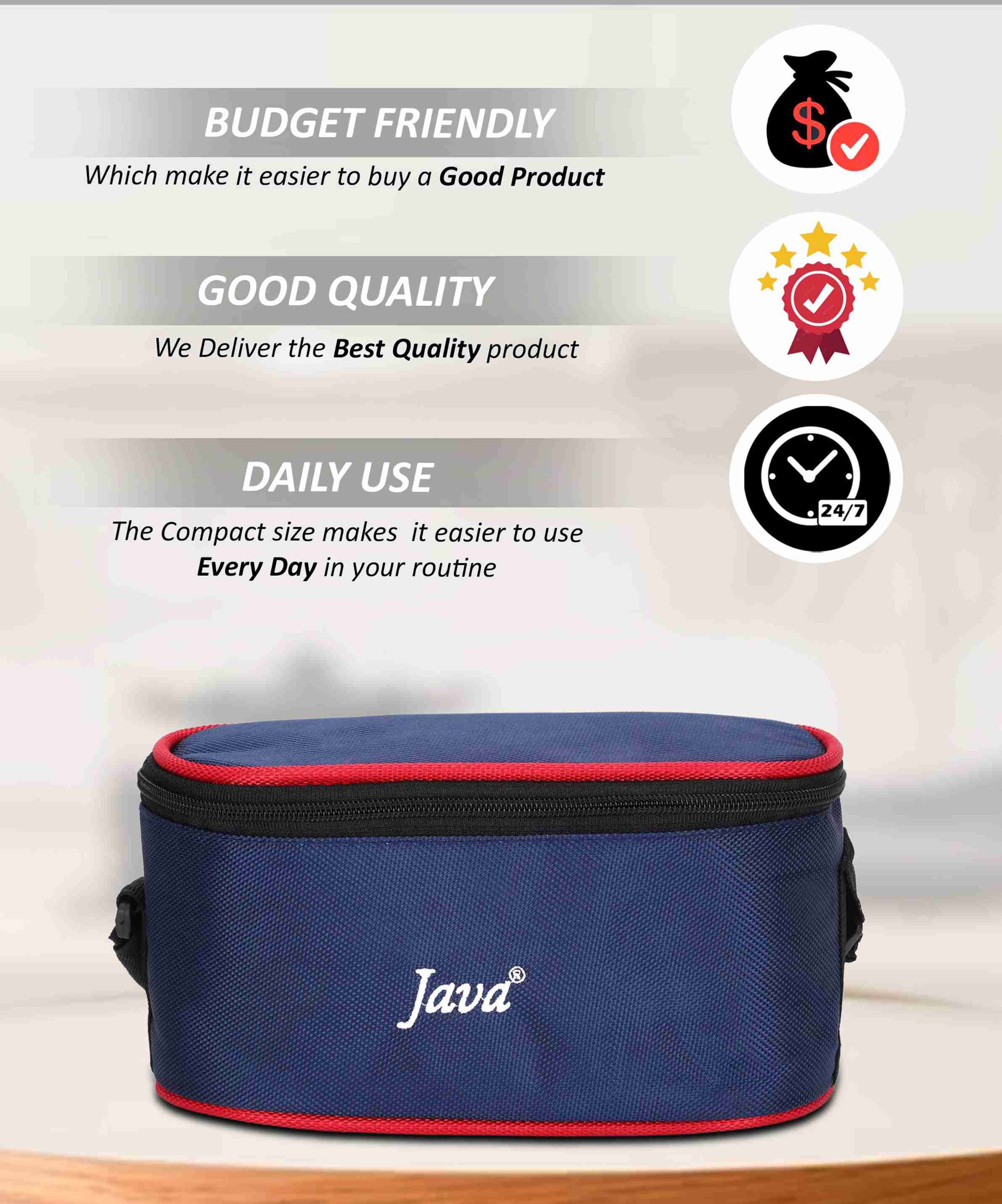 Flipkart.com | JAVA Oval Lunch Box 3 Boxes (500ml + 225 ml x2 ...