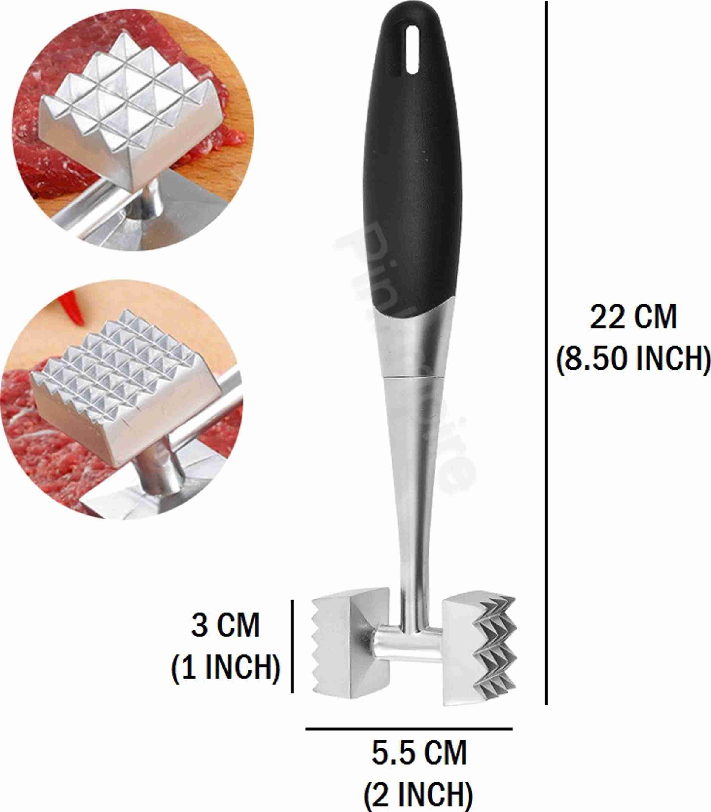 Pinkmpire Dual-Sided Chicken Meat Tenderizer Hammer Pounders Rubber ...