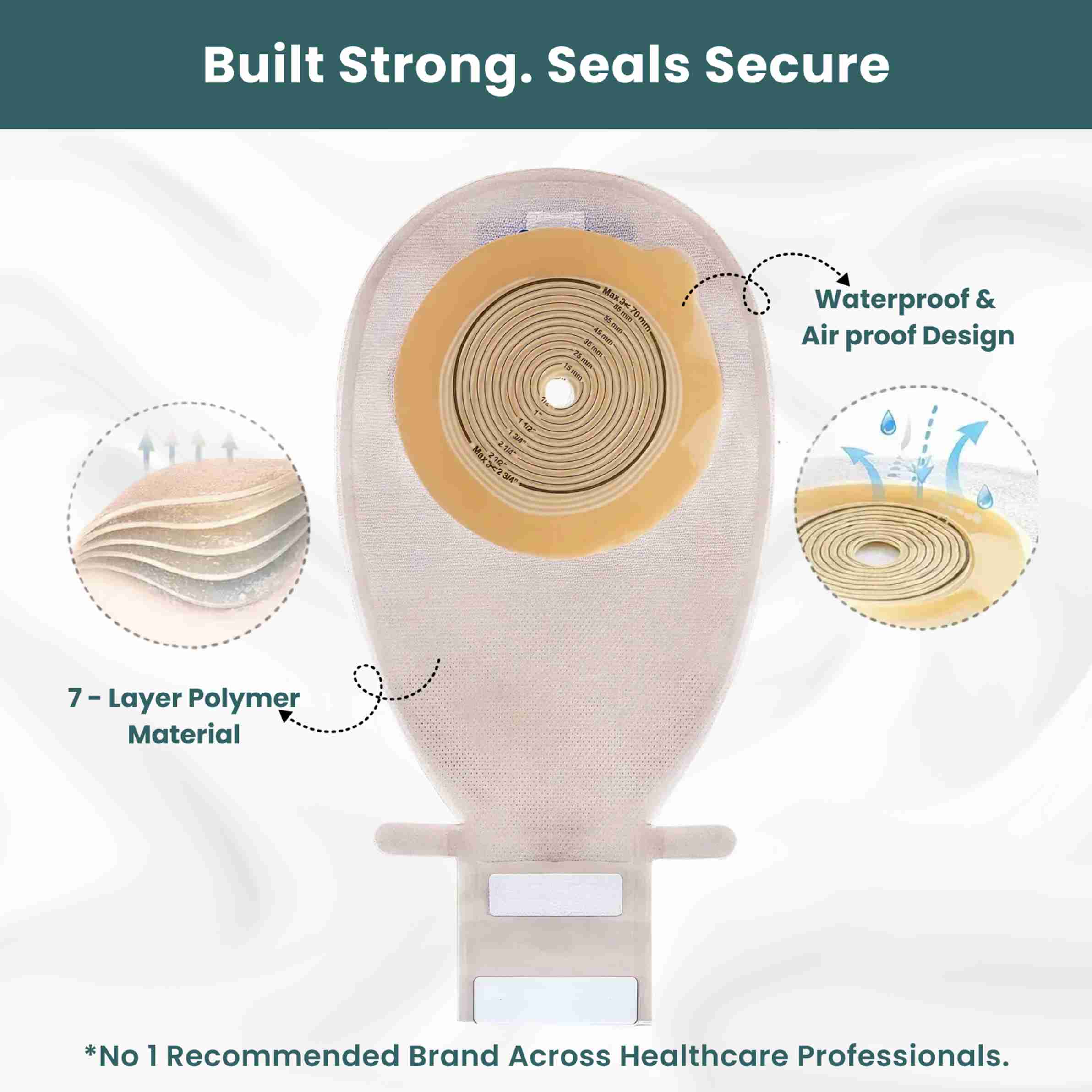 Med MED CS 170 - SafeSeal One Piece Colostomy Pouch Films Medical ...