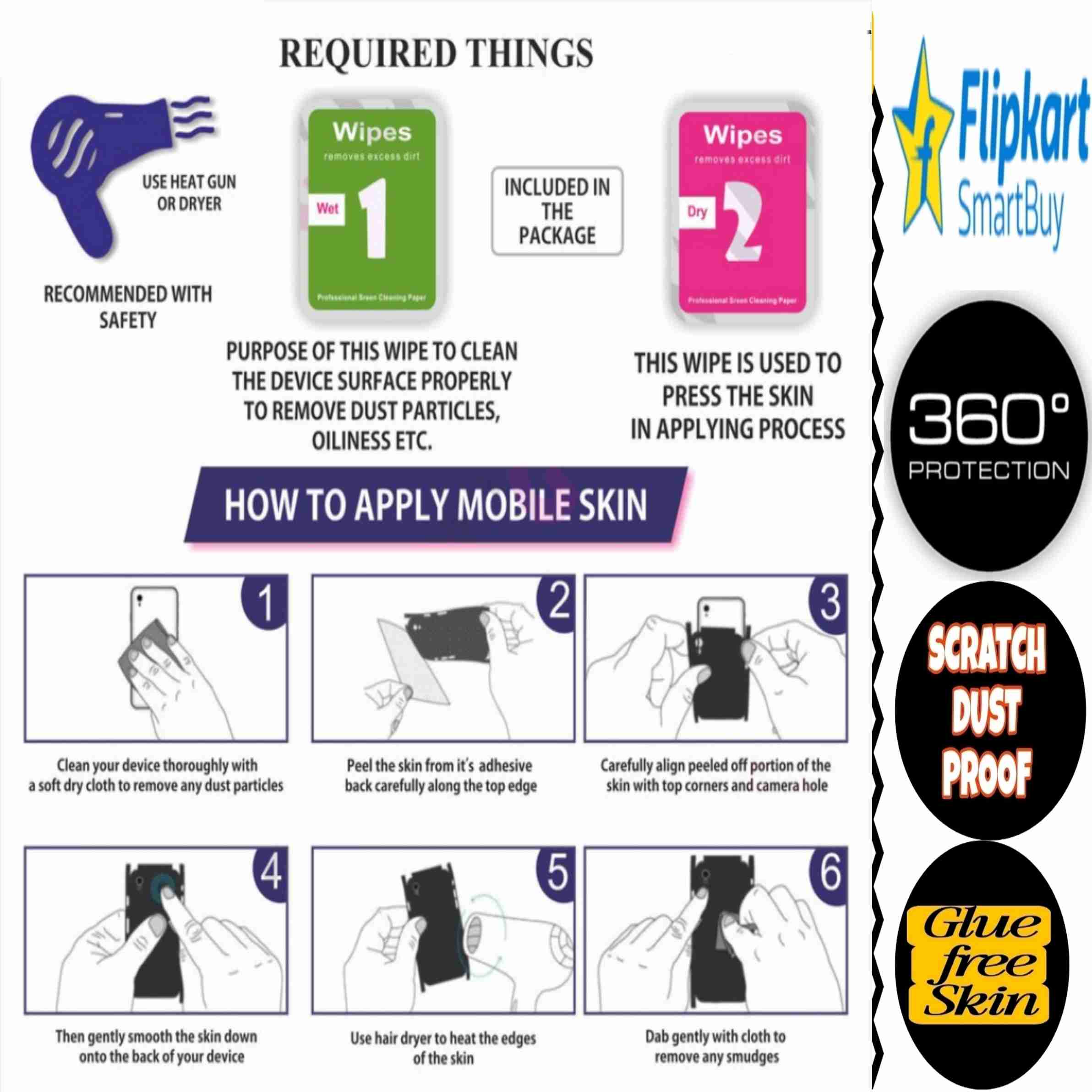 Flipkart SmartBuy COMPETABLE FOR I PHONE 14 PLUS MOBILE SKIN(BACK+SIDE ...