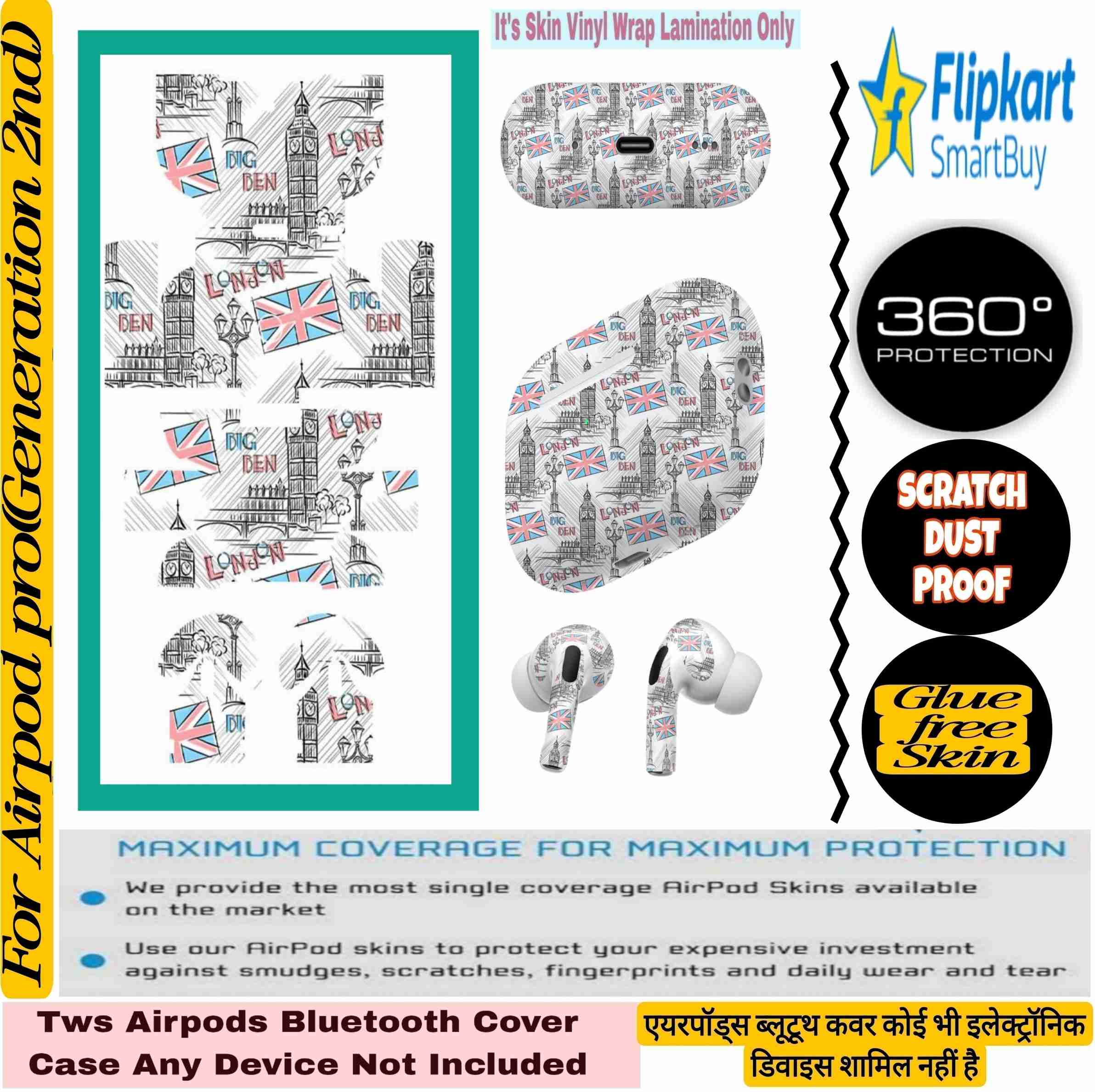 Flipkart SmartBuy airpod pro gen 2 skin tws airpod pro 2gen london big ...