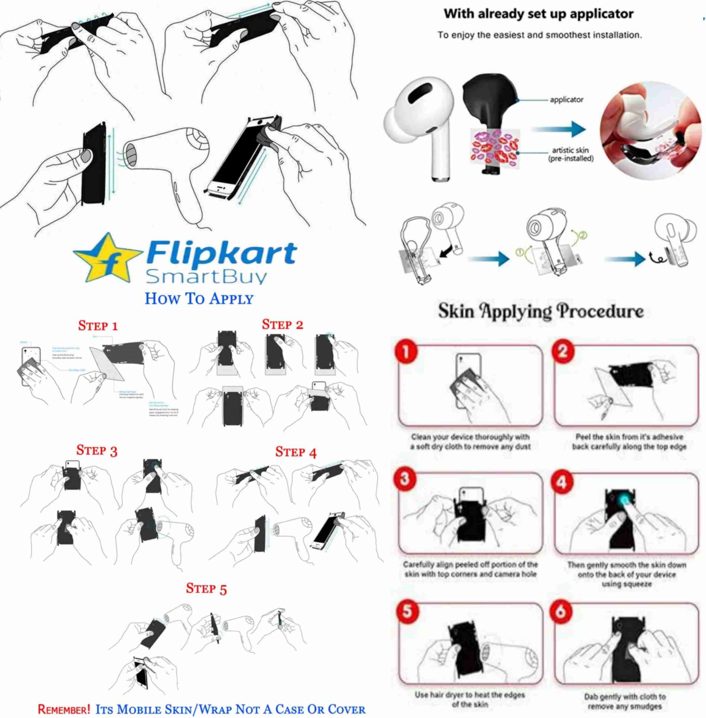 Flipkart SmartBuy marvel skin for airpod pro (case+buds) super matte ...