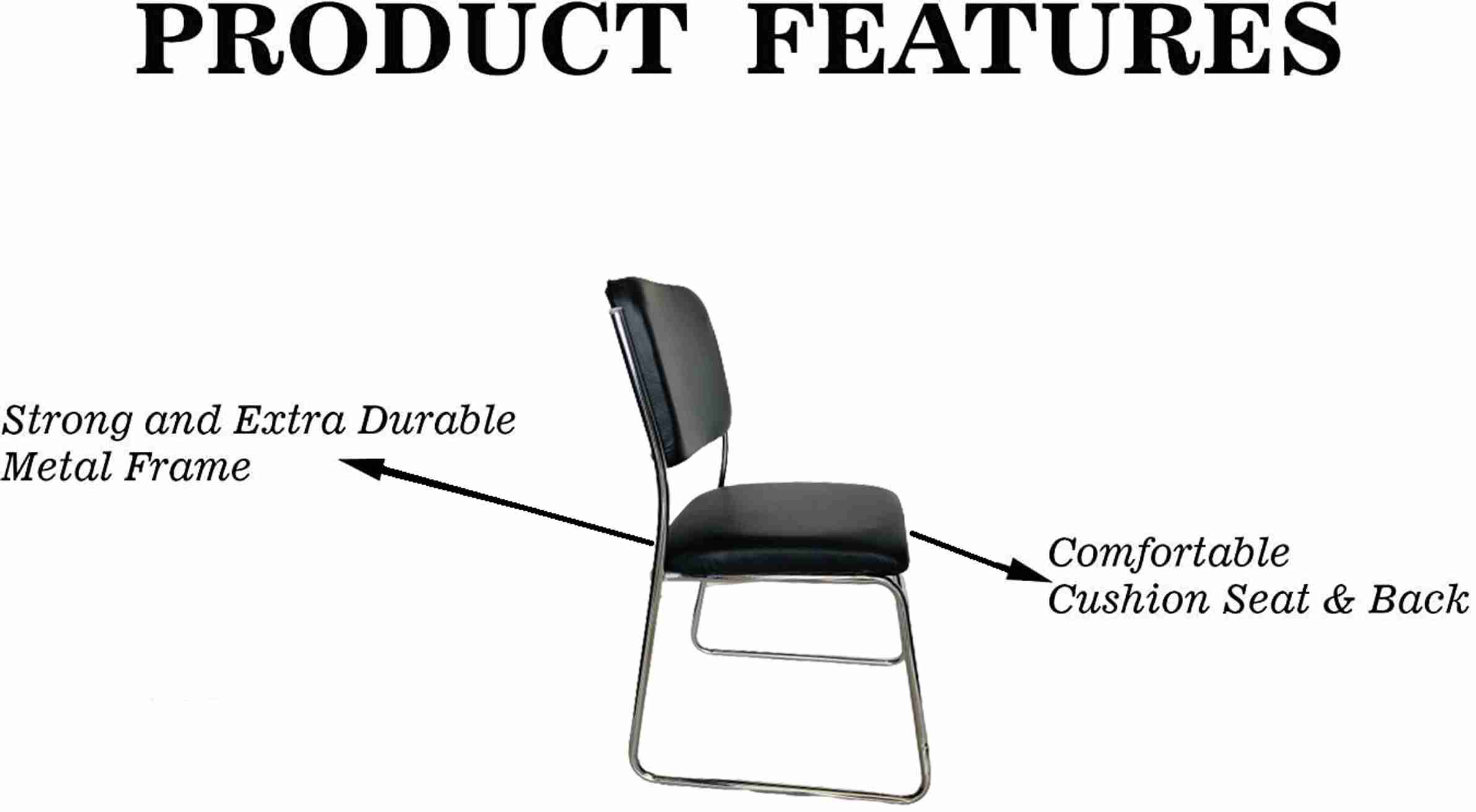 RATISON Exclusive Office Chair Visitor Study Chair Without arm Rest ...