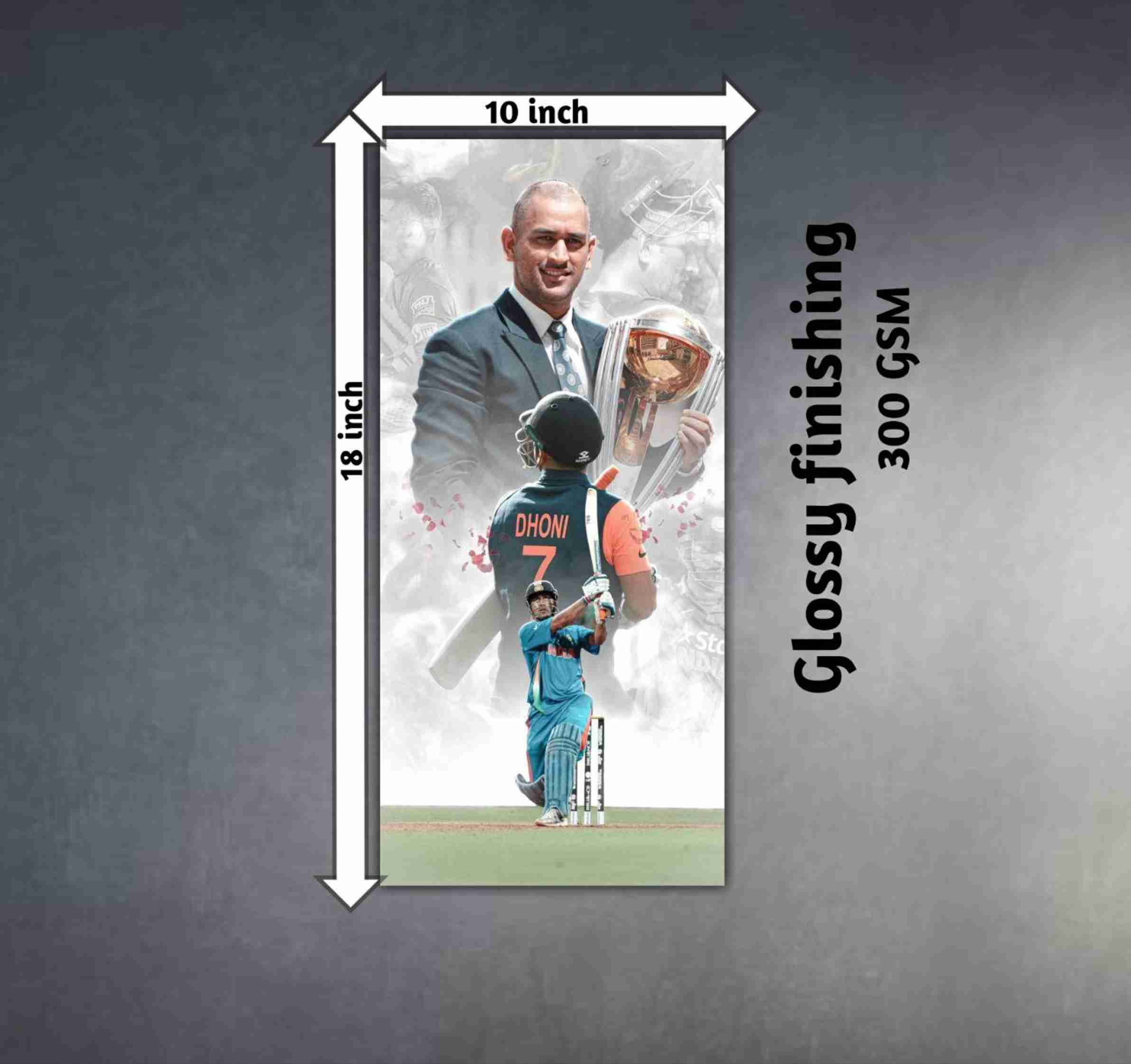 posterboyss MS Dhoni poster MSD7 Mahi poster (18 x 10) inch Laminated ...