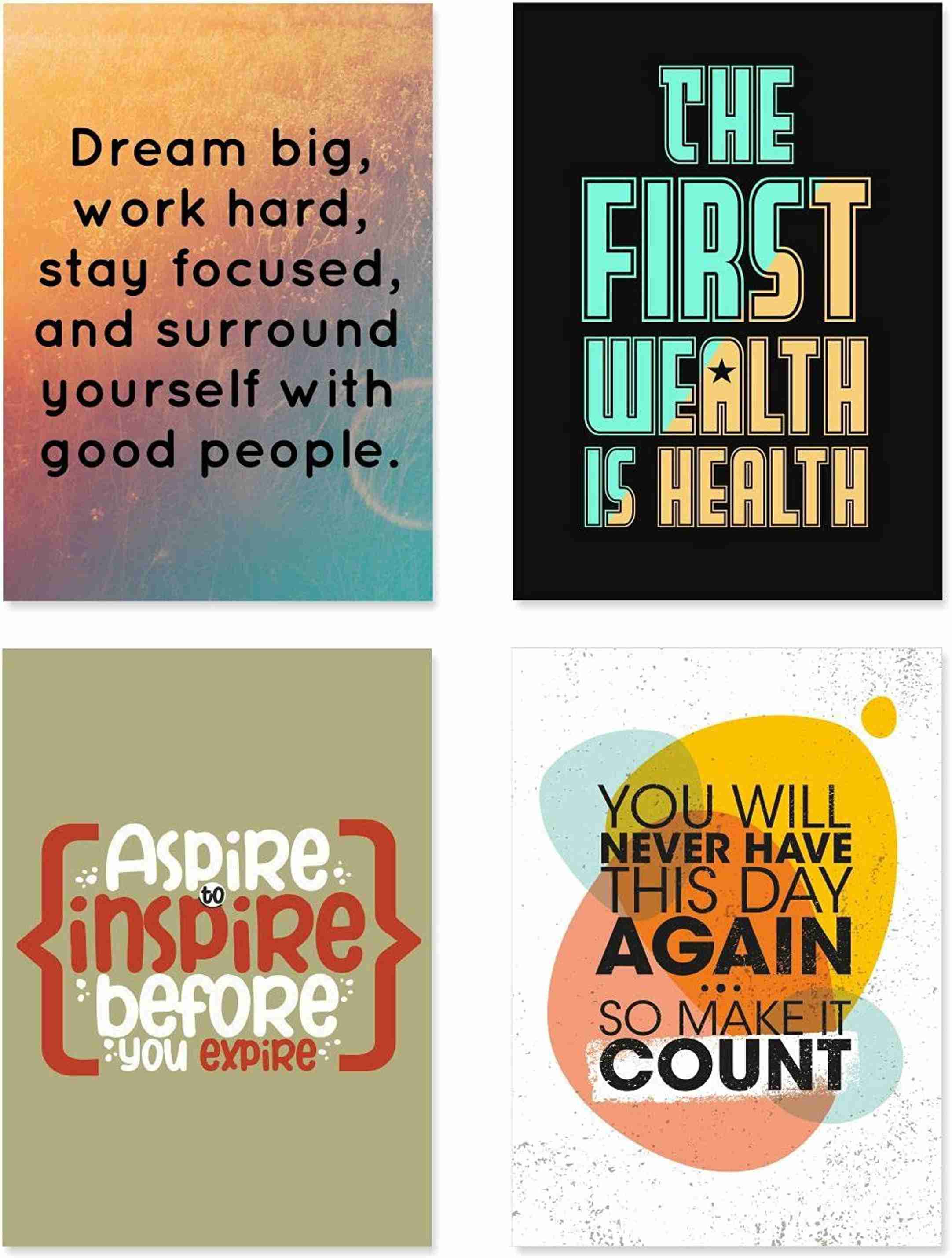Quote and Motivational Poster Set of 10 (Size 45 x 30 cm )d28 Paper ...