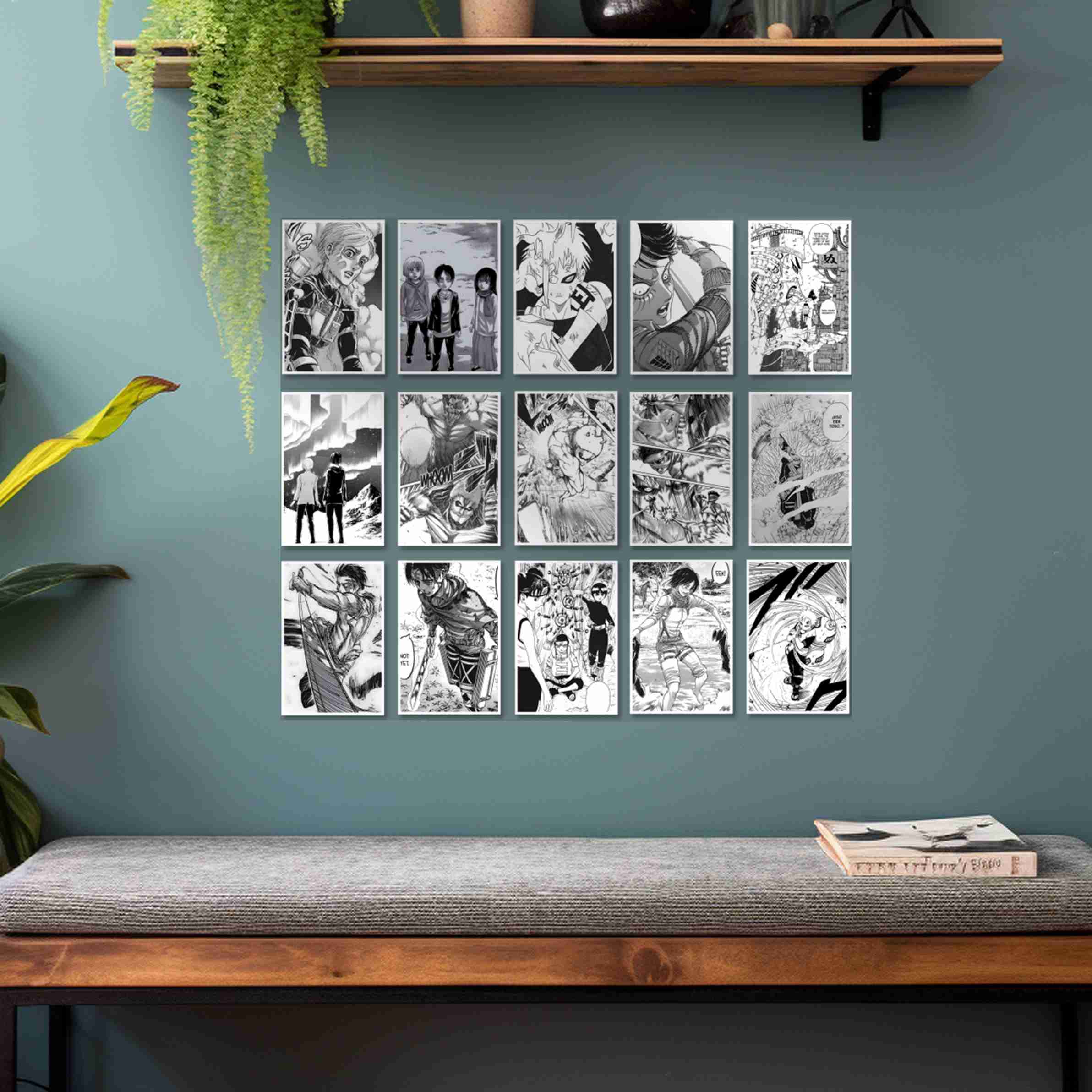 Anime manga Japanese comics posters wall collage kit pack of 50.Size 6 ...