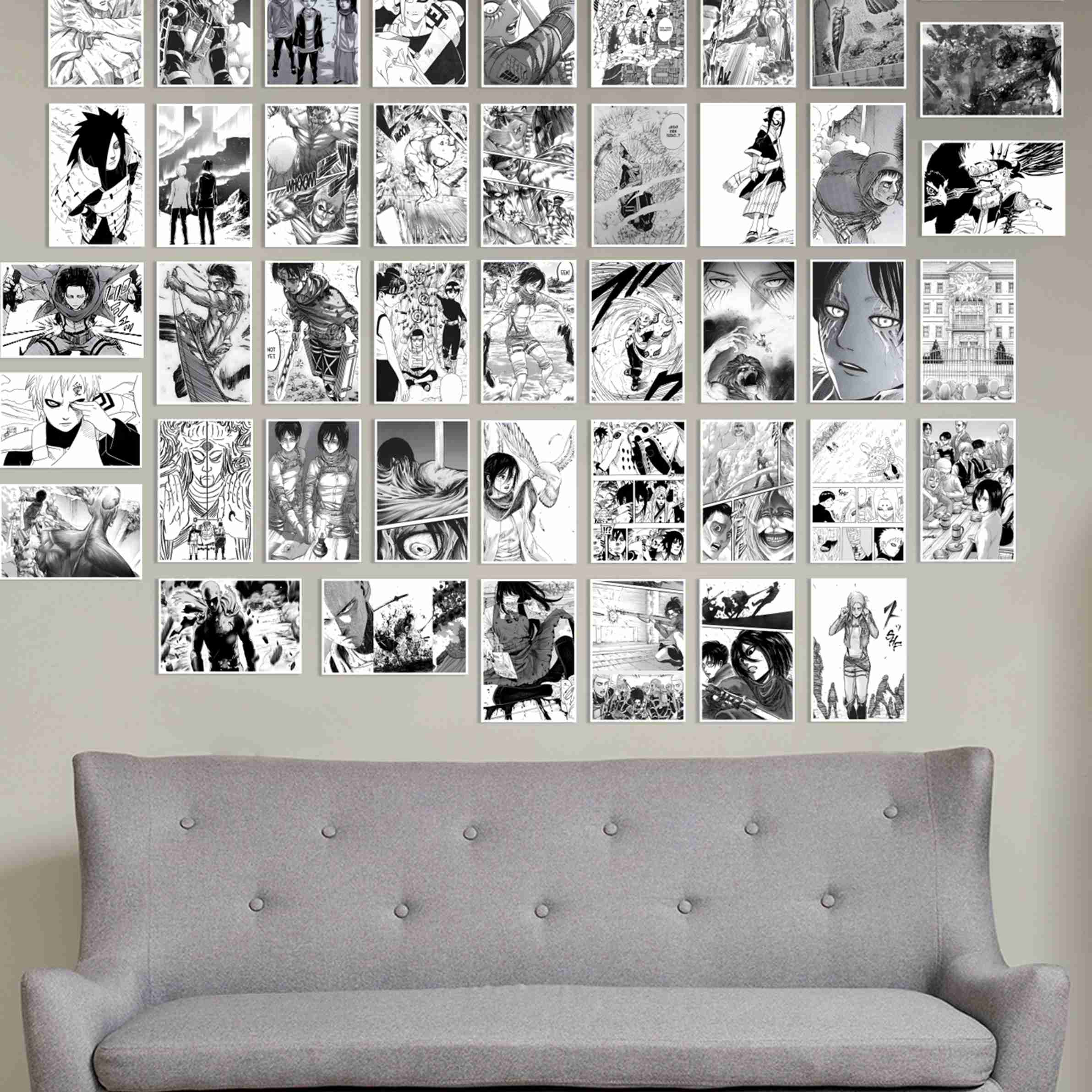 Anime manga Japanese comics posters wall collage kit pack of 50.Size 6 ...