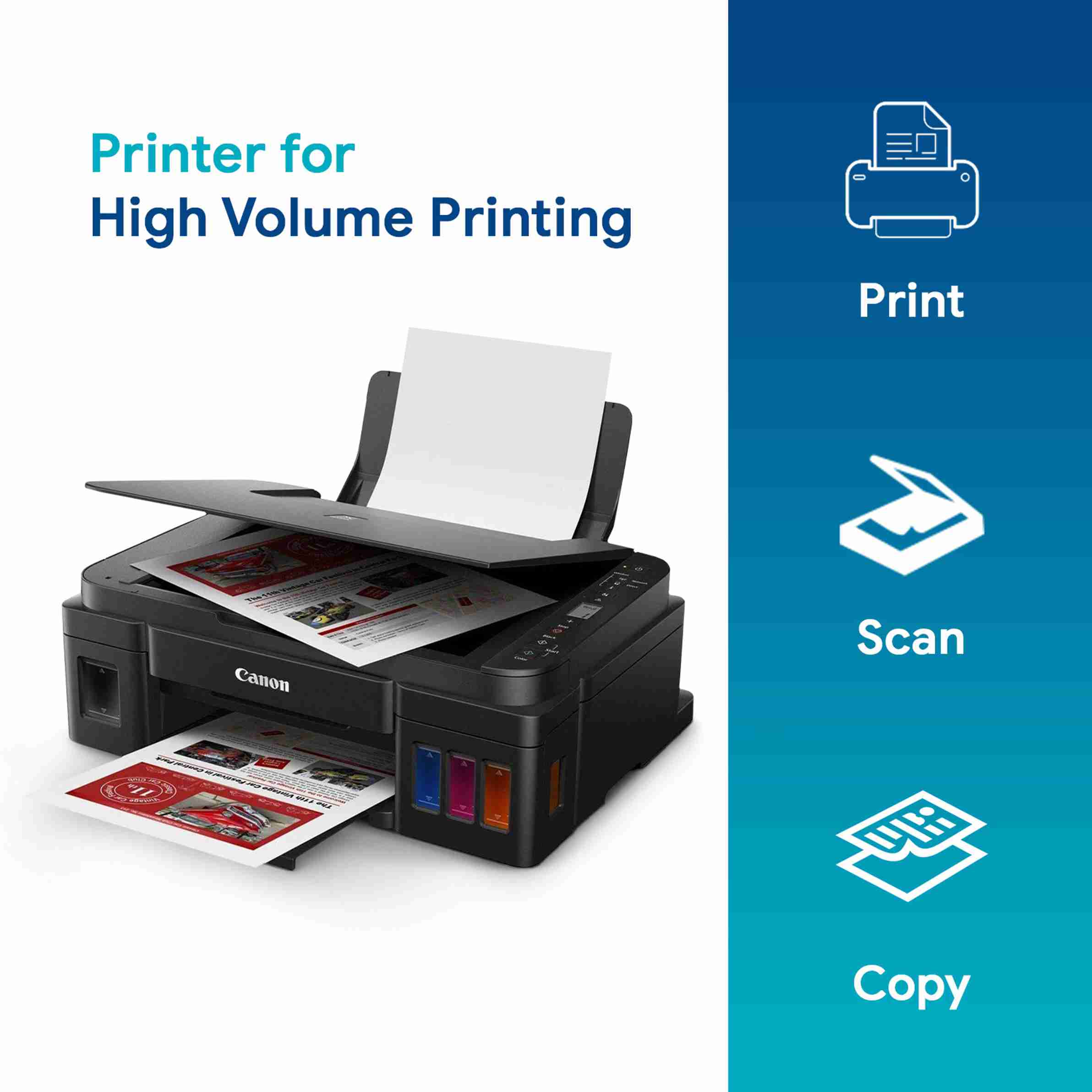 Canon PIXMA Mega Efficient G3012 Multi-function WiFi Color Ink Tank ...