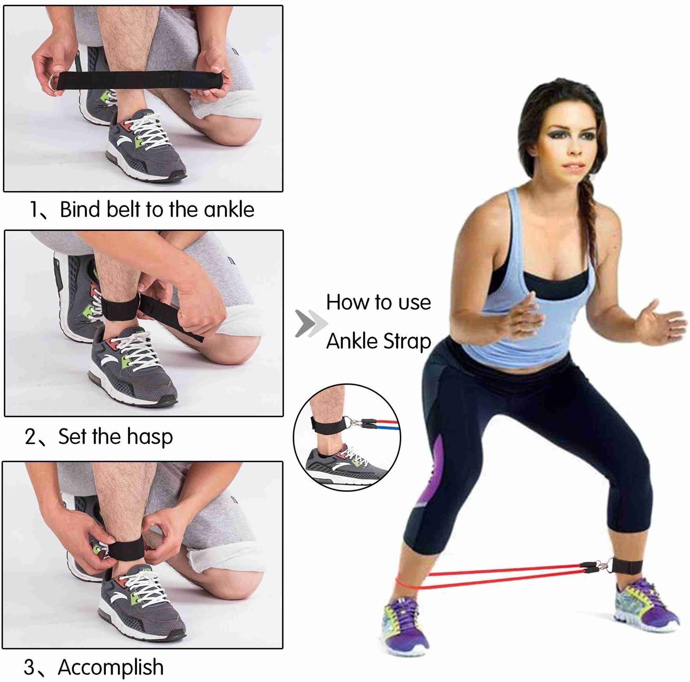 NORWICH ENTERPRISE T11 Pcs Resistance Band Exercise Toning Tube Set For ...