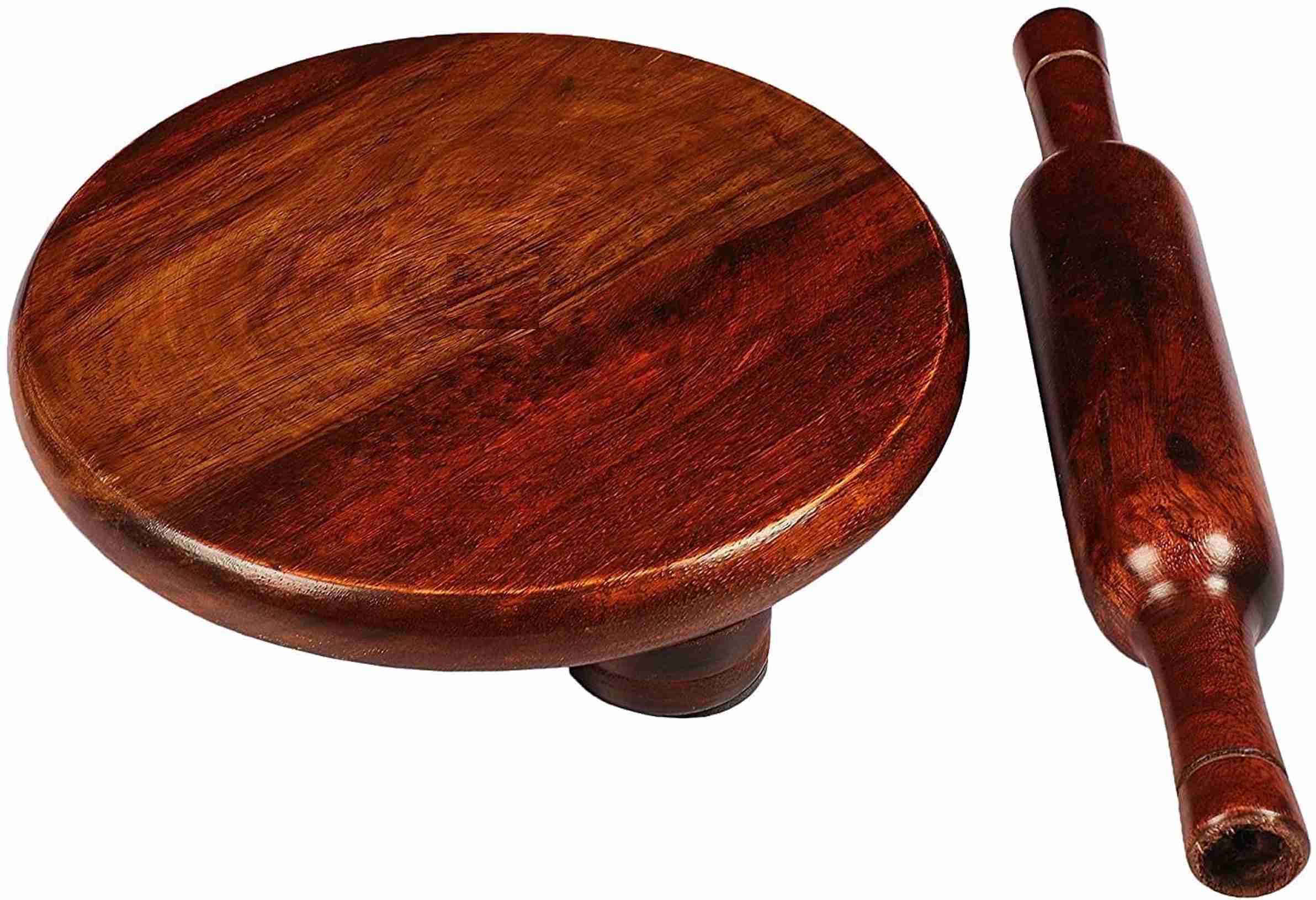 Shelter Wooden Belan for Kitchen | Premium Solid Wood Roti, Chapati ...
