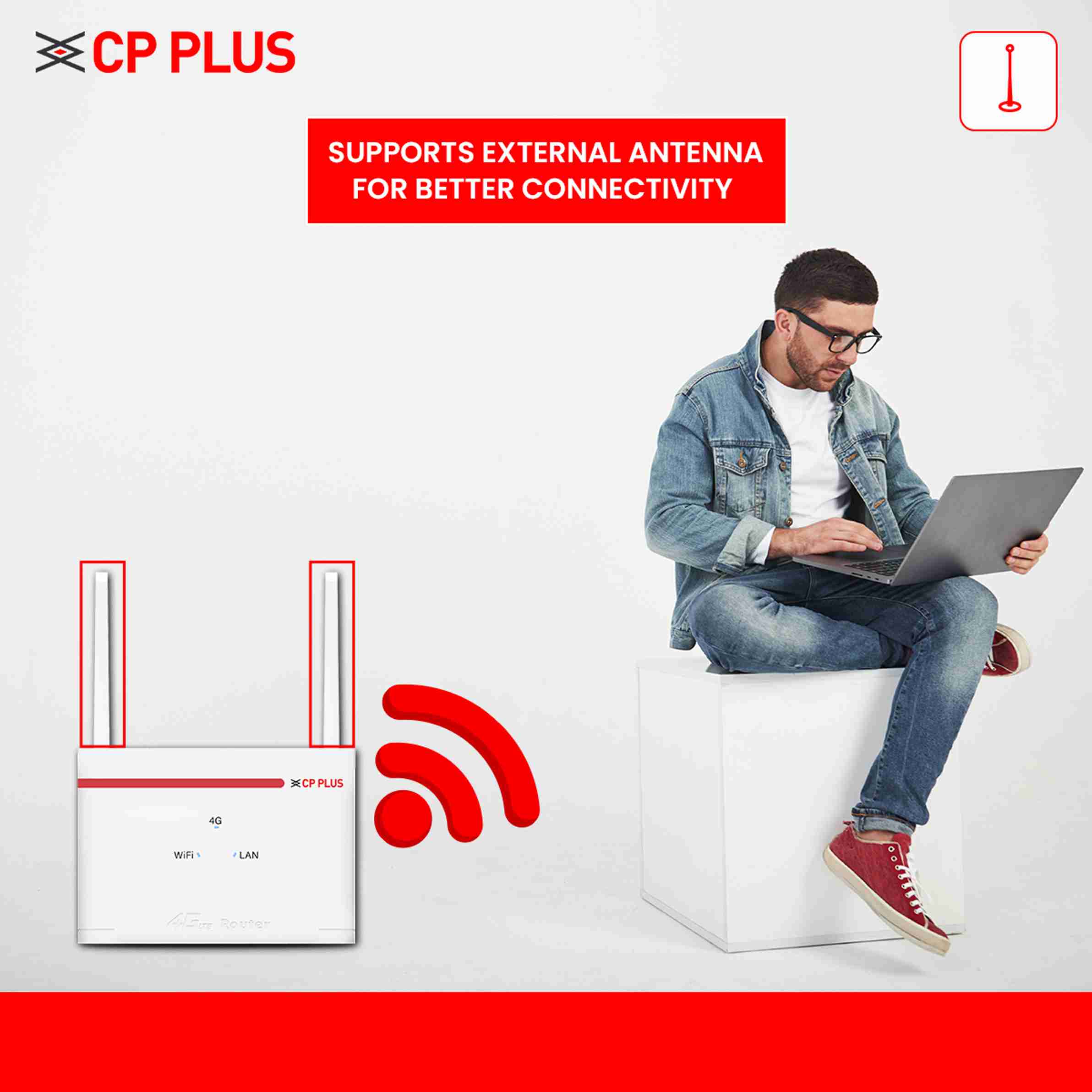 CP PLUS CP-XR-DE21-S-V2 WiFi-6 Compatible 5G Sim Connect with DVR/NVR ...