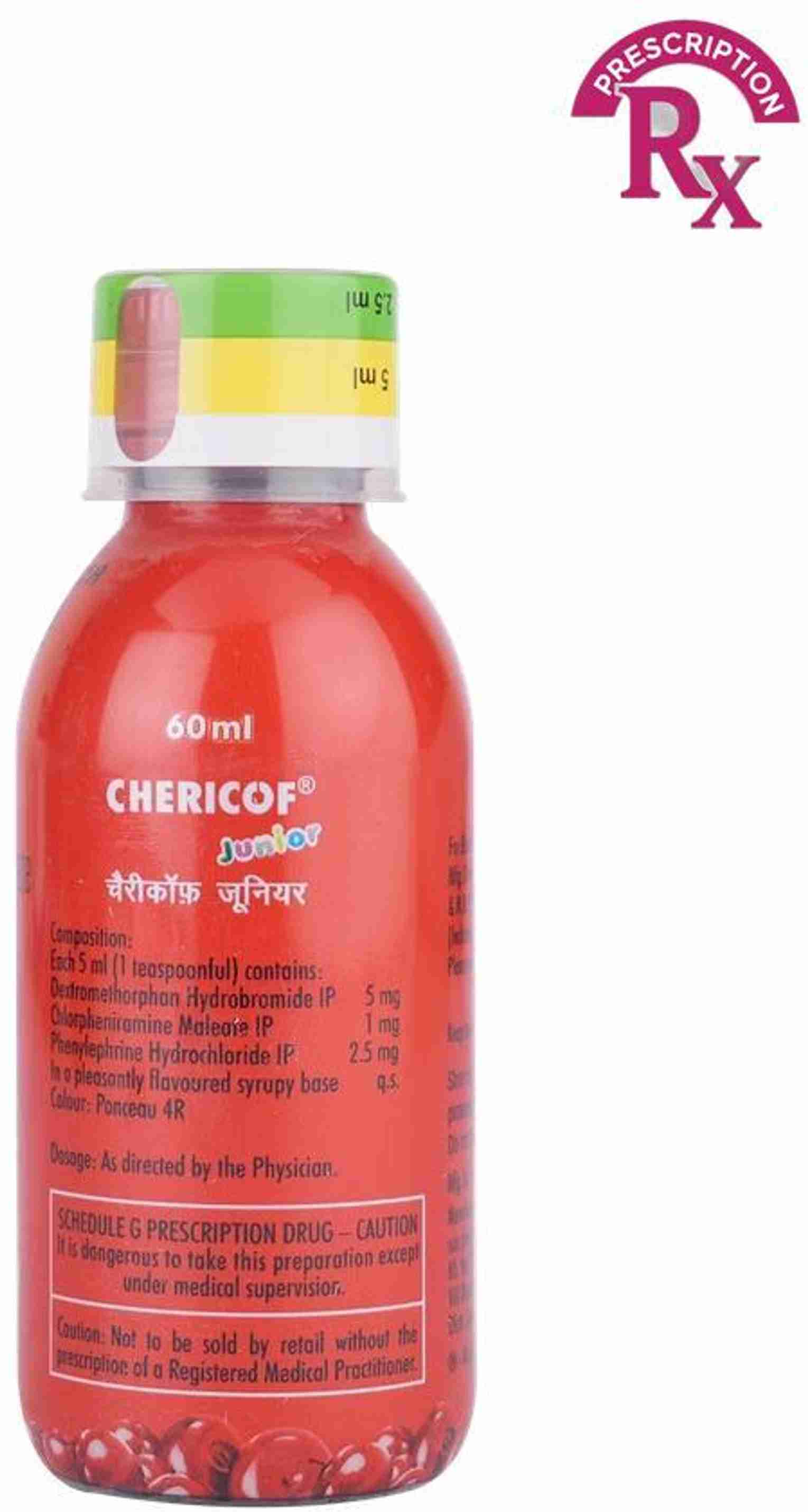 Chericof Junior Syrup (60 ml) Price in India - Buy Chericof Junior ...