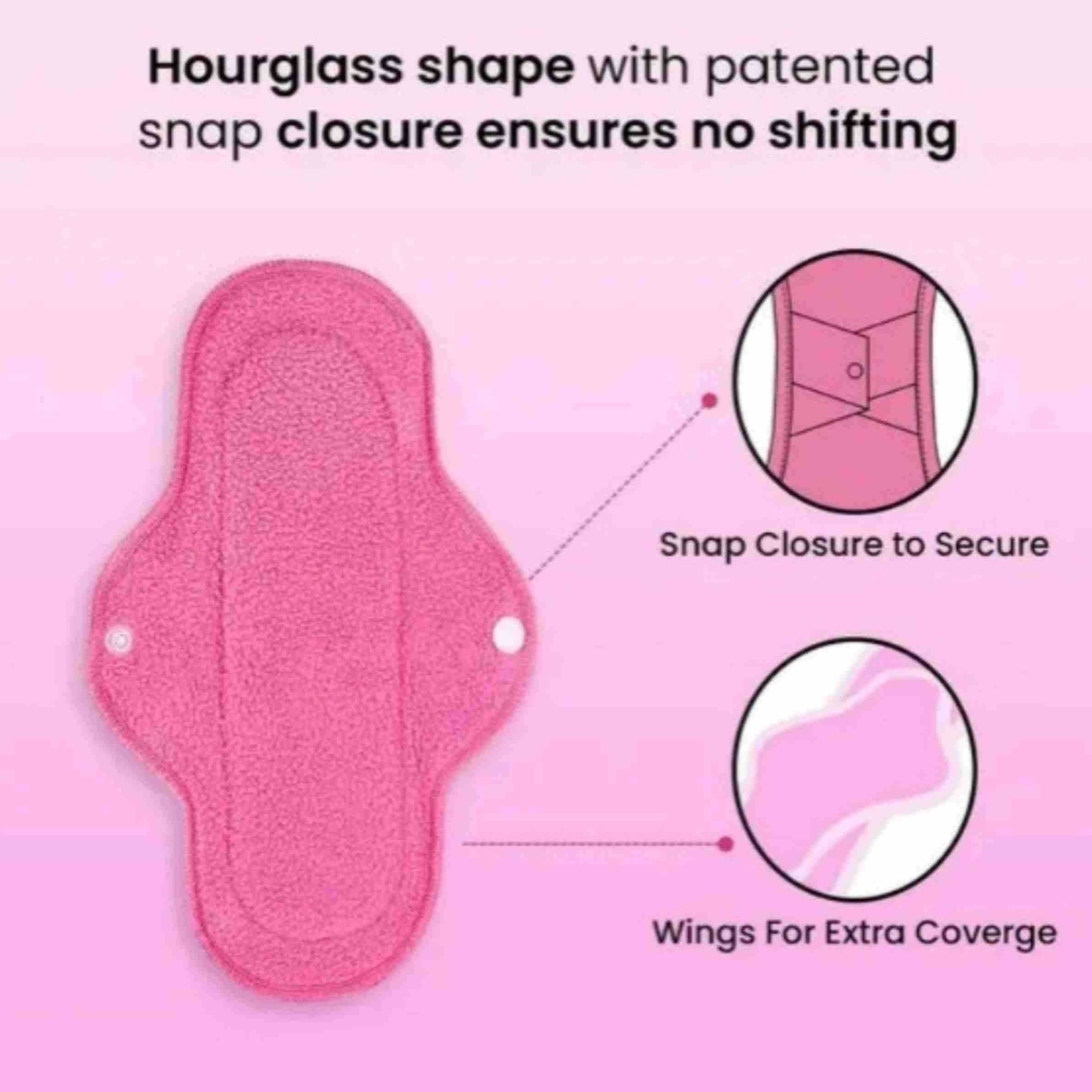 Softlia Reusable Cloth Pads for Women – Pack of 6 (Washable Cotton ...