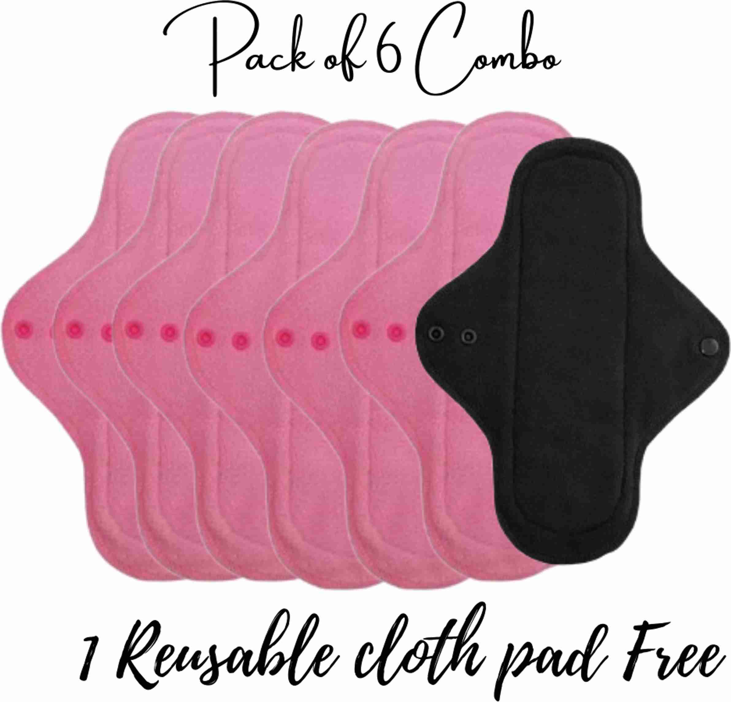 Softlia Reusable Cloth Pads for Women – Pack of 6 (Washable Cotton ...