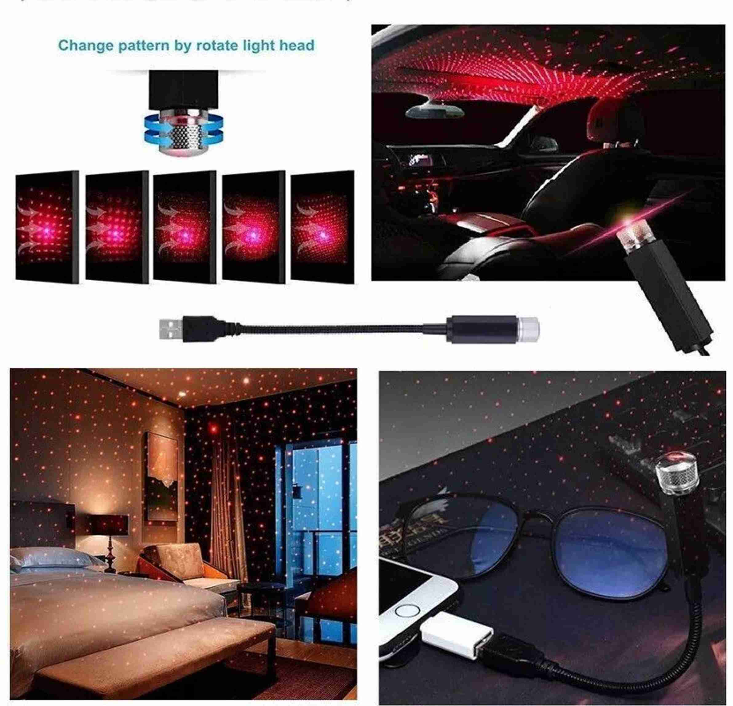 PFT FK-HA81-CAR FACY STAR LASER FOR UIVERSAL CARS(Red)(RED) Car Fancy ...