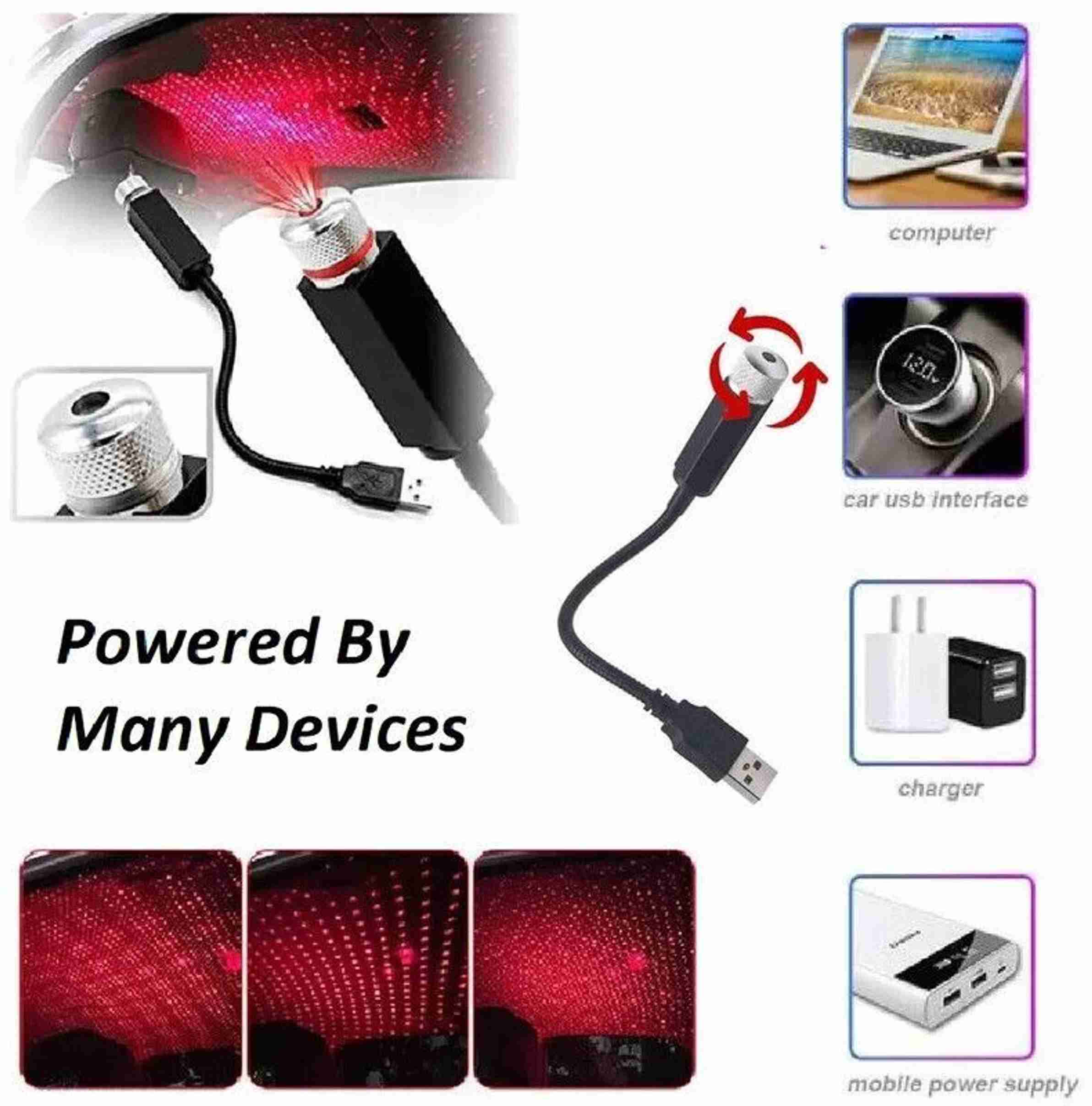 PFT FK-HA81-CAR FACY STAR LASER FOR UIVERSAL CARS(Red)(RED) Car Fancy ...