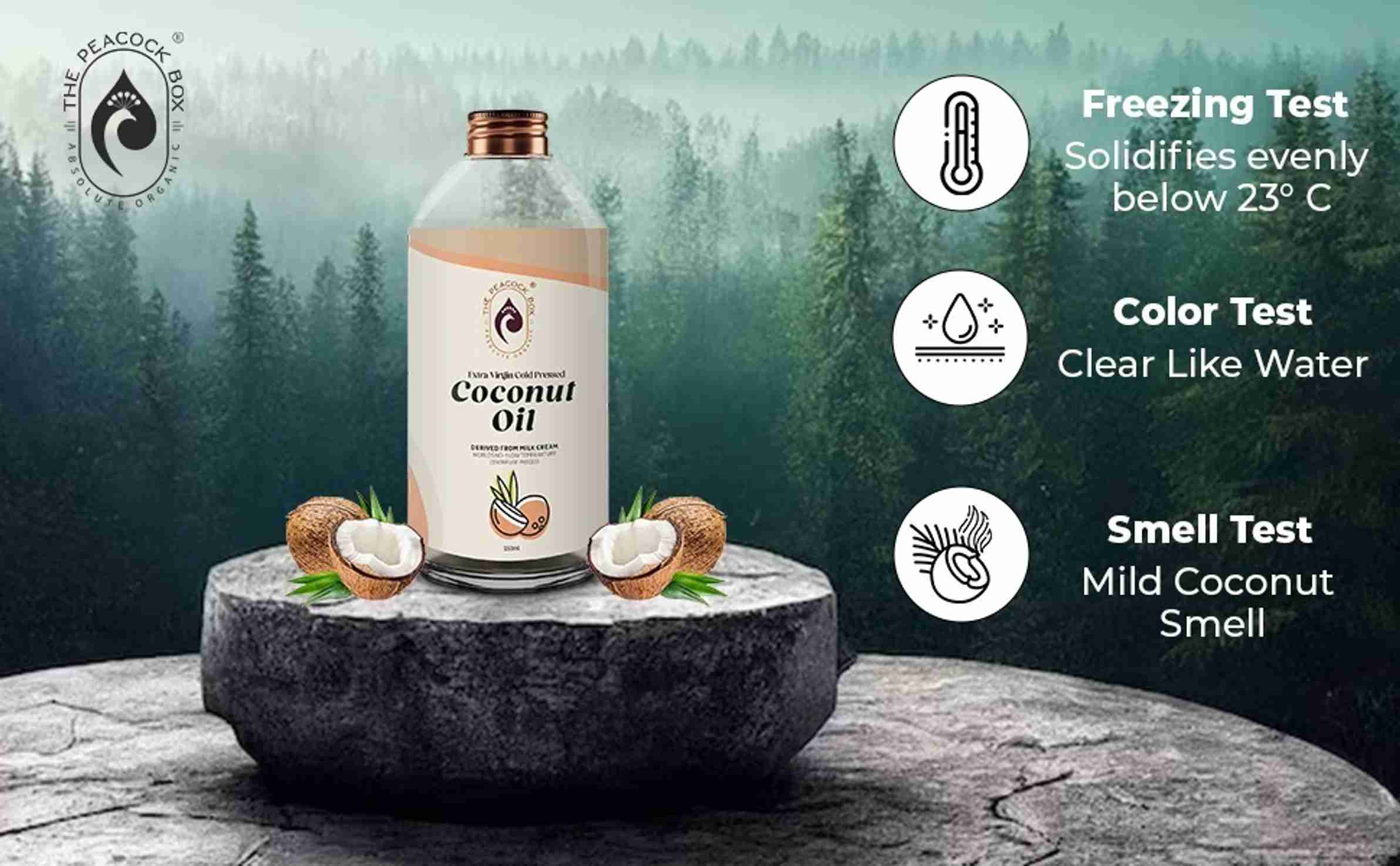 THE PEACOCK BOX 100% Organic Pure Cold pressed Extra Virgin Edible ...