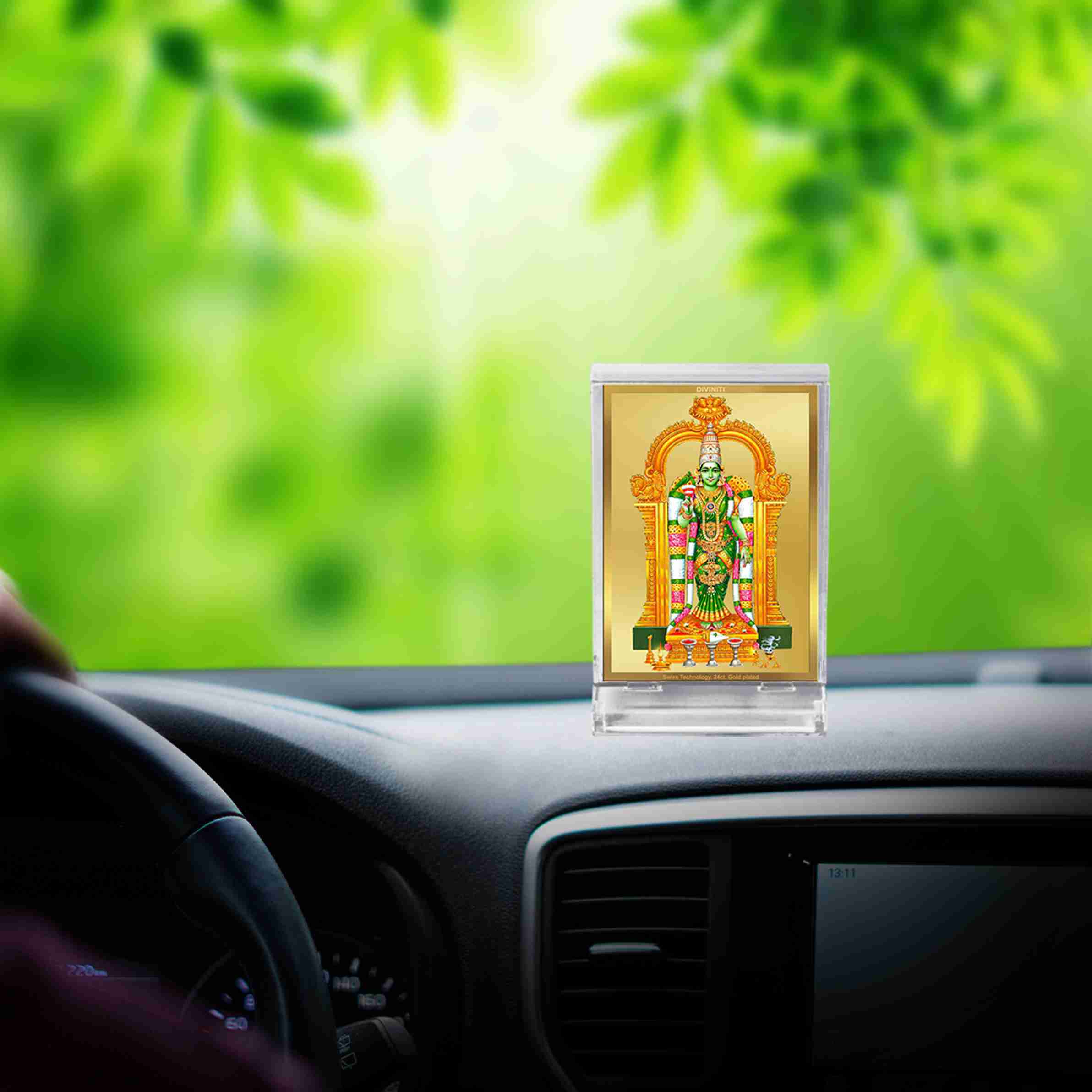 DIVINITI Goddess Meenakshi Photo Frame & Car Dashboard, Table Decor ...