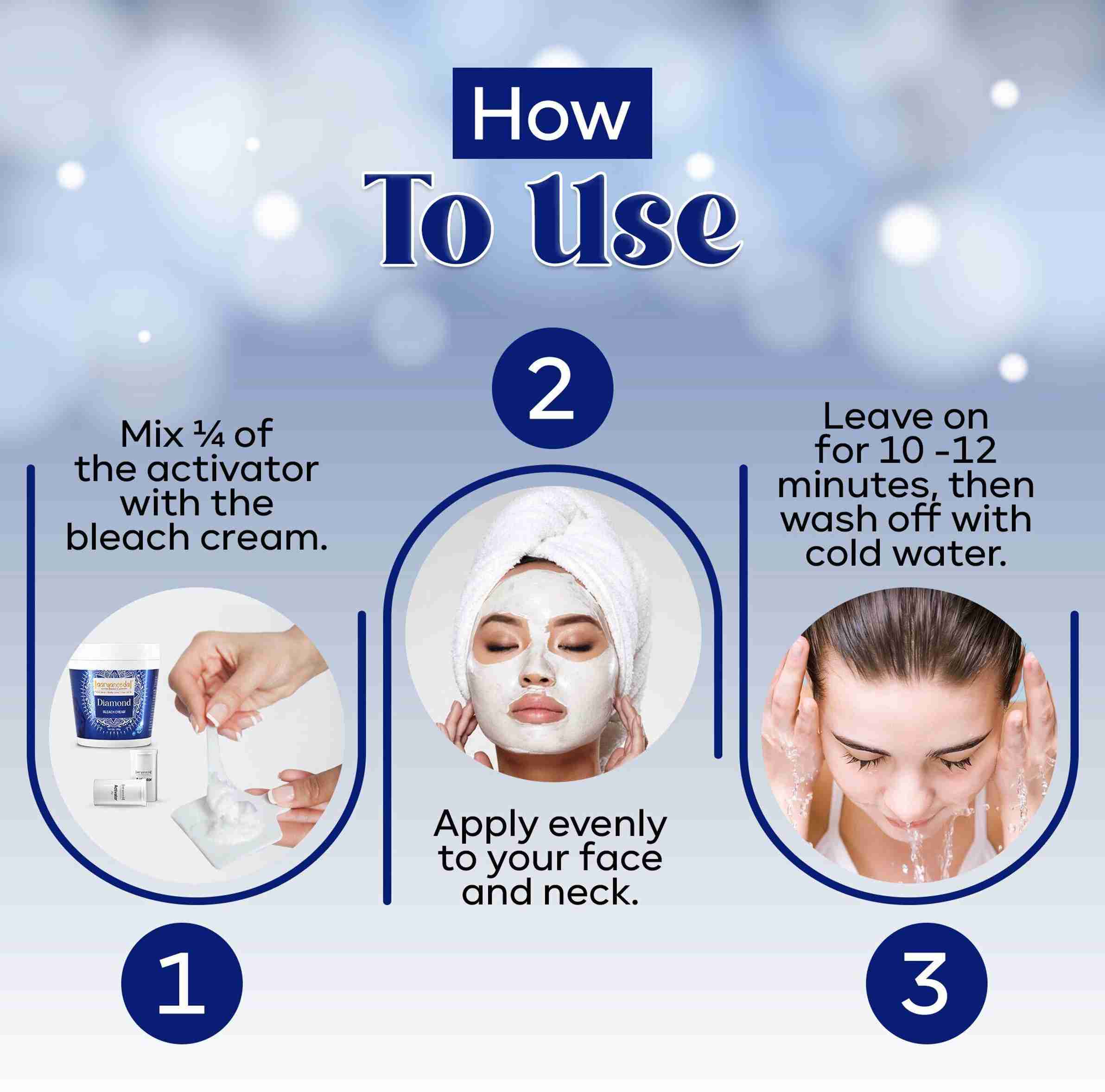 Aaryanveda Diamond Bleach for Instant Bright Look For All Skin Types ...