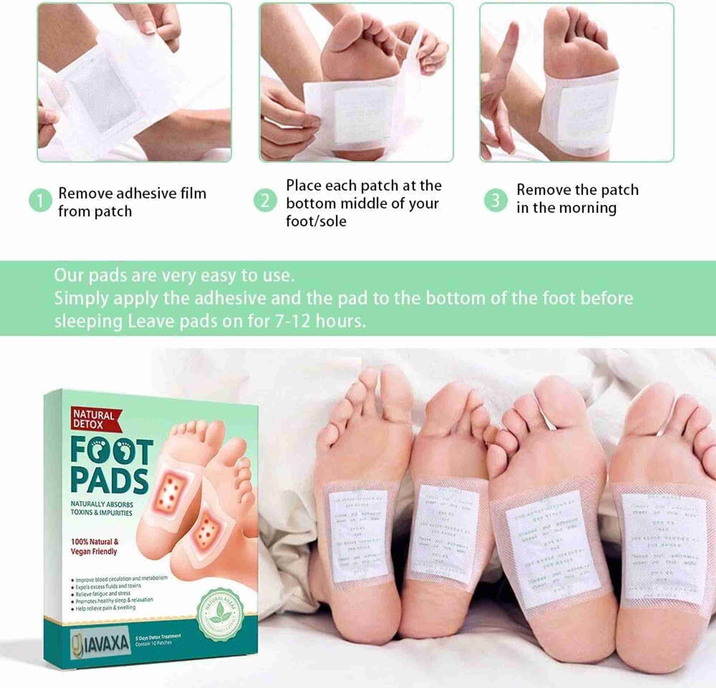 ERVY Detox Foot Patches for Pain Relief Food Patches With User Friendly ...